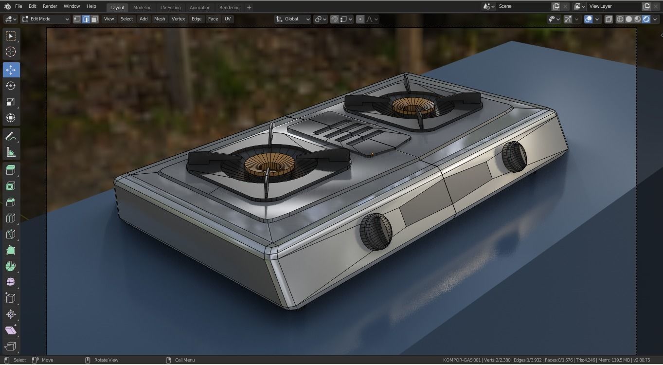 gas stove free VR / AR / low-poly 3D model | CGTrader