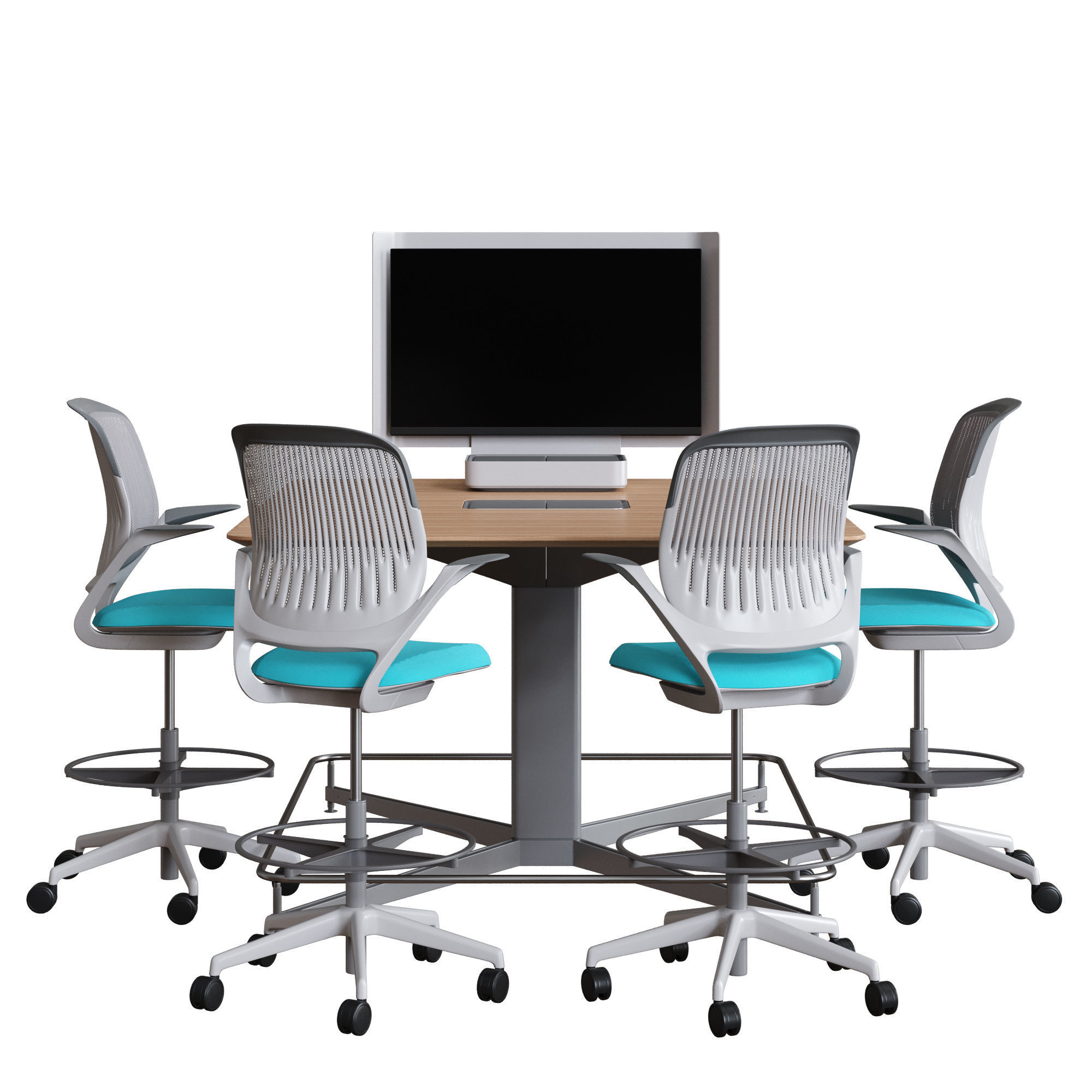 Steelcase - Media Scape Mini and Rectangle Table 3D model | CGTrader