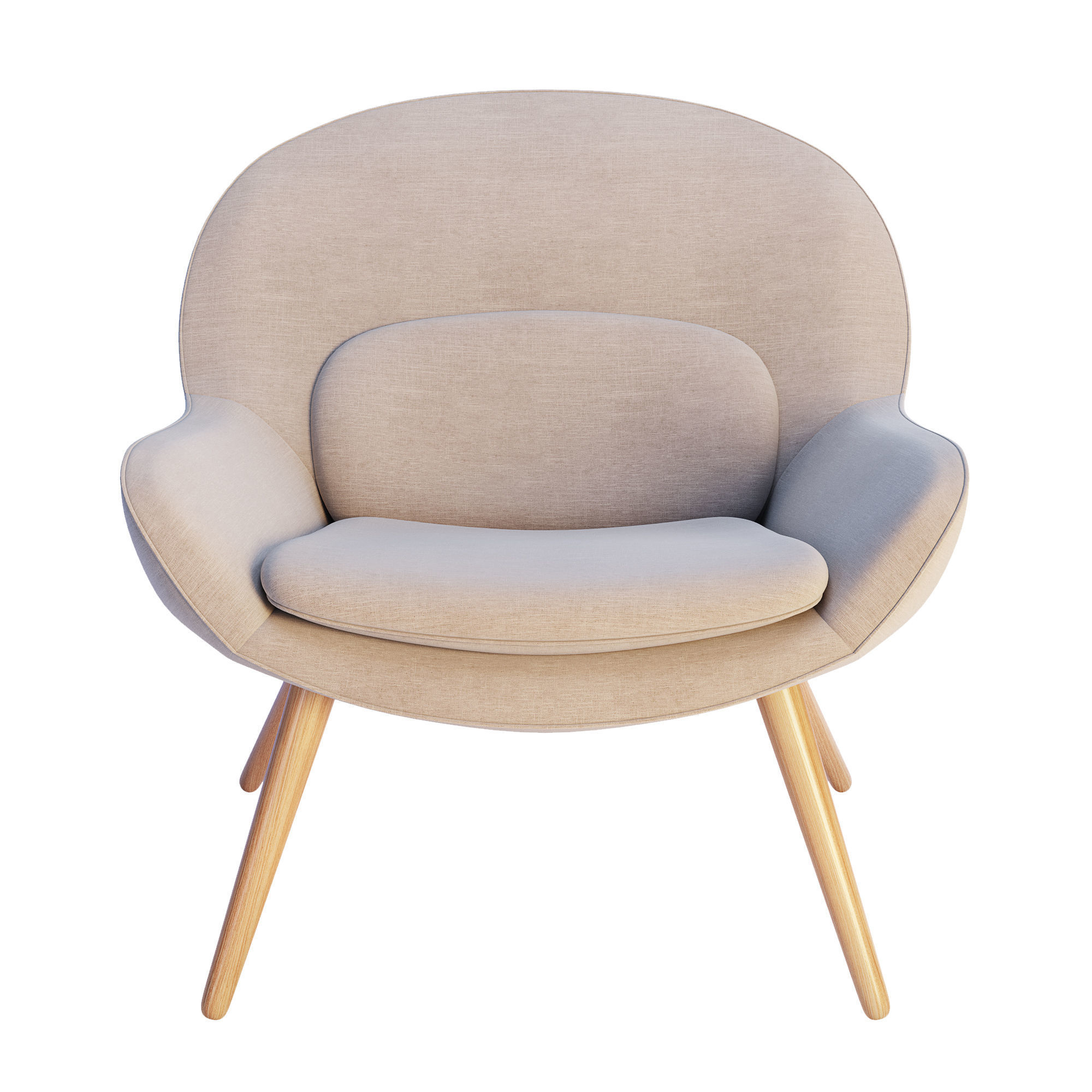 Steelcase x Bolia - Philippa Armchair and Pouf 3D model | CGTrader