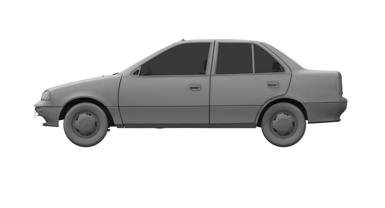 esteem car 3d model 3D model | CGTrader