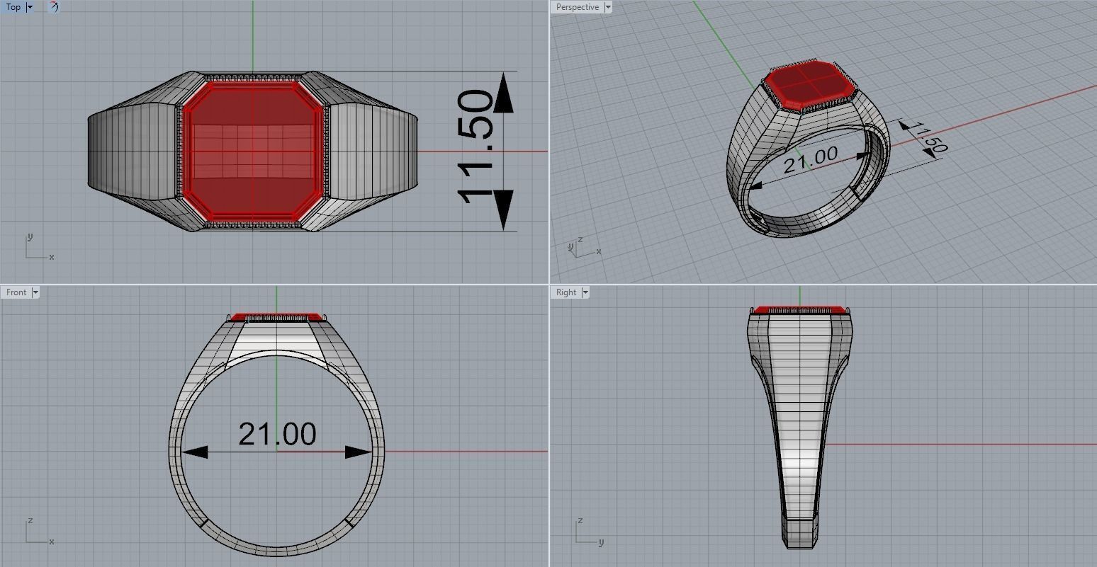 signet ring 3d printed 3D model 3D printable | CGTrader