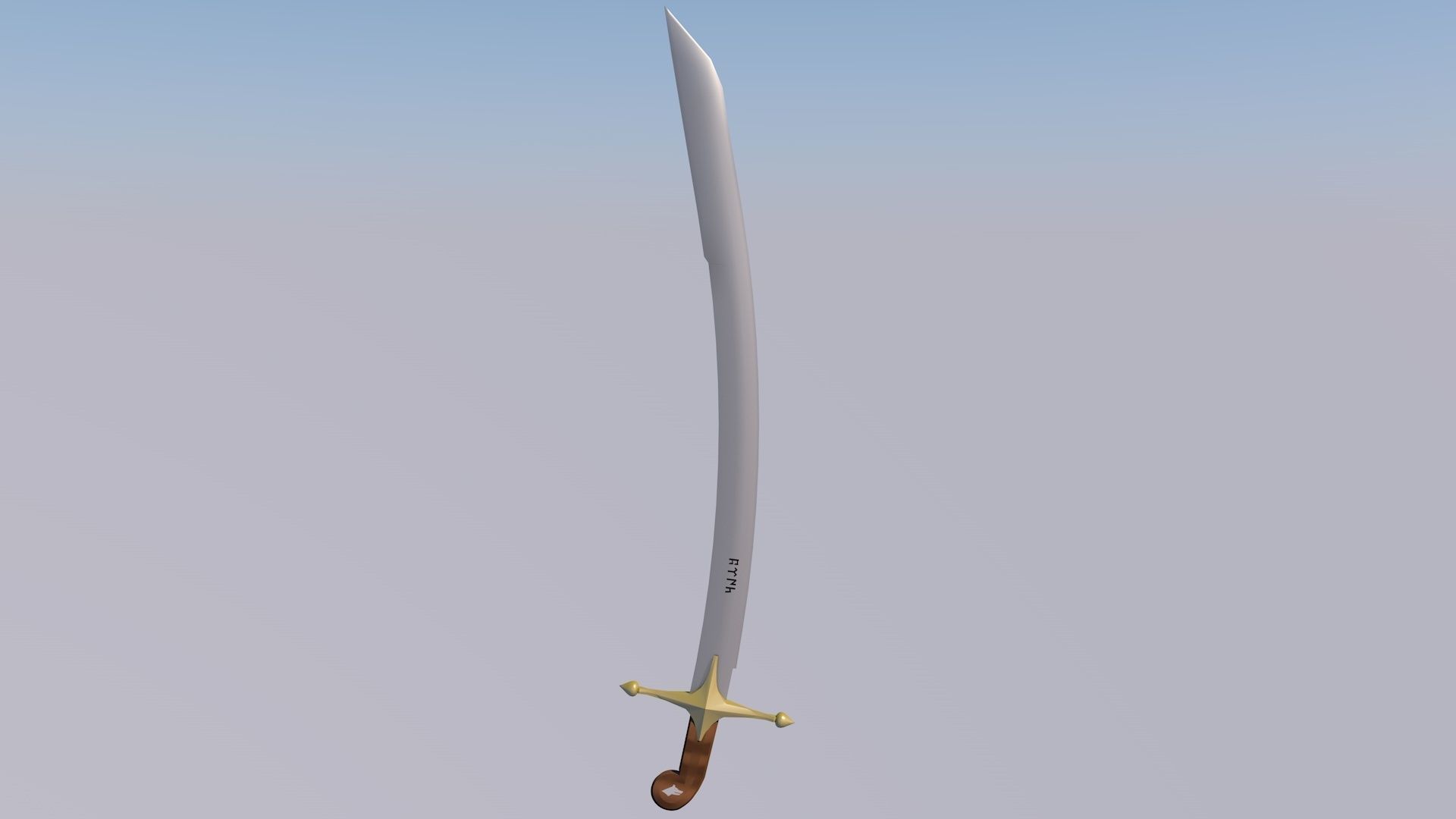 3D model low-poly Turkish Sword VR / AR / low-poly | CGTrader