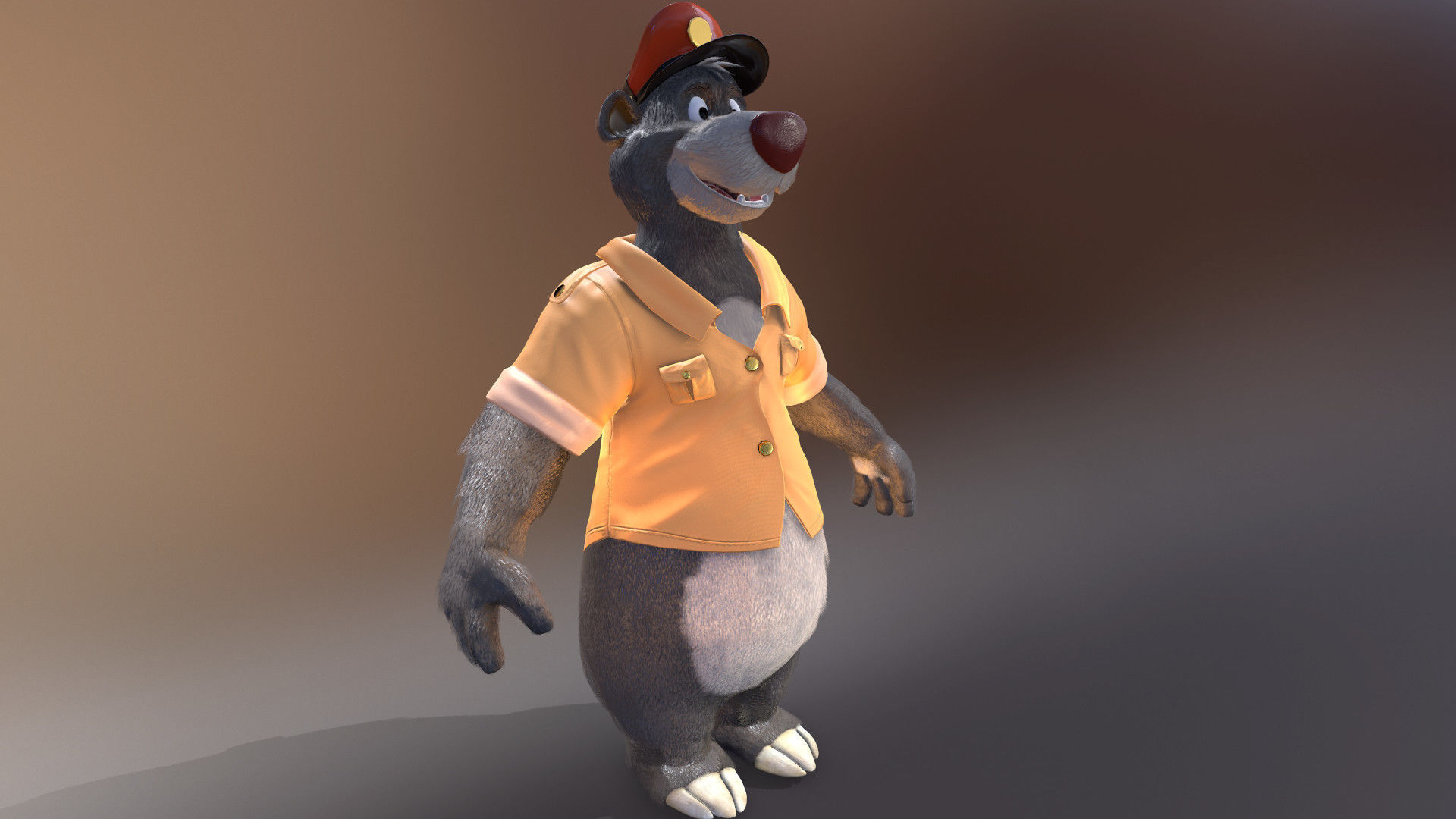 3D model Baloo - Tale Spin VR / AR / low-poly | CGTrader
