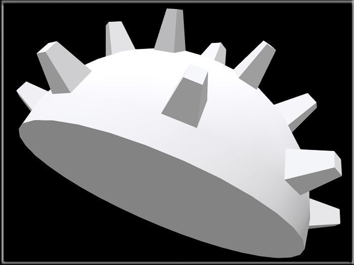 3D model Spike Ball 02 - Half VR / AR / low-poly | CGTrader
