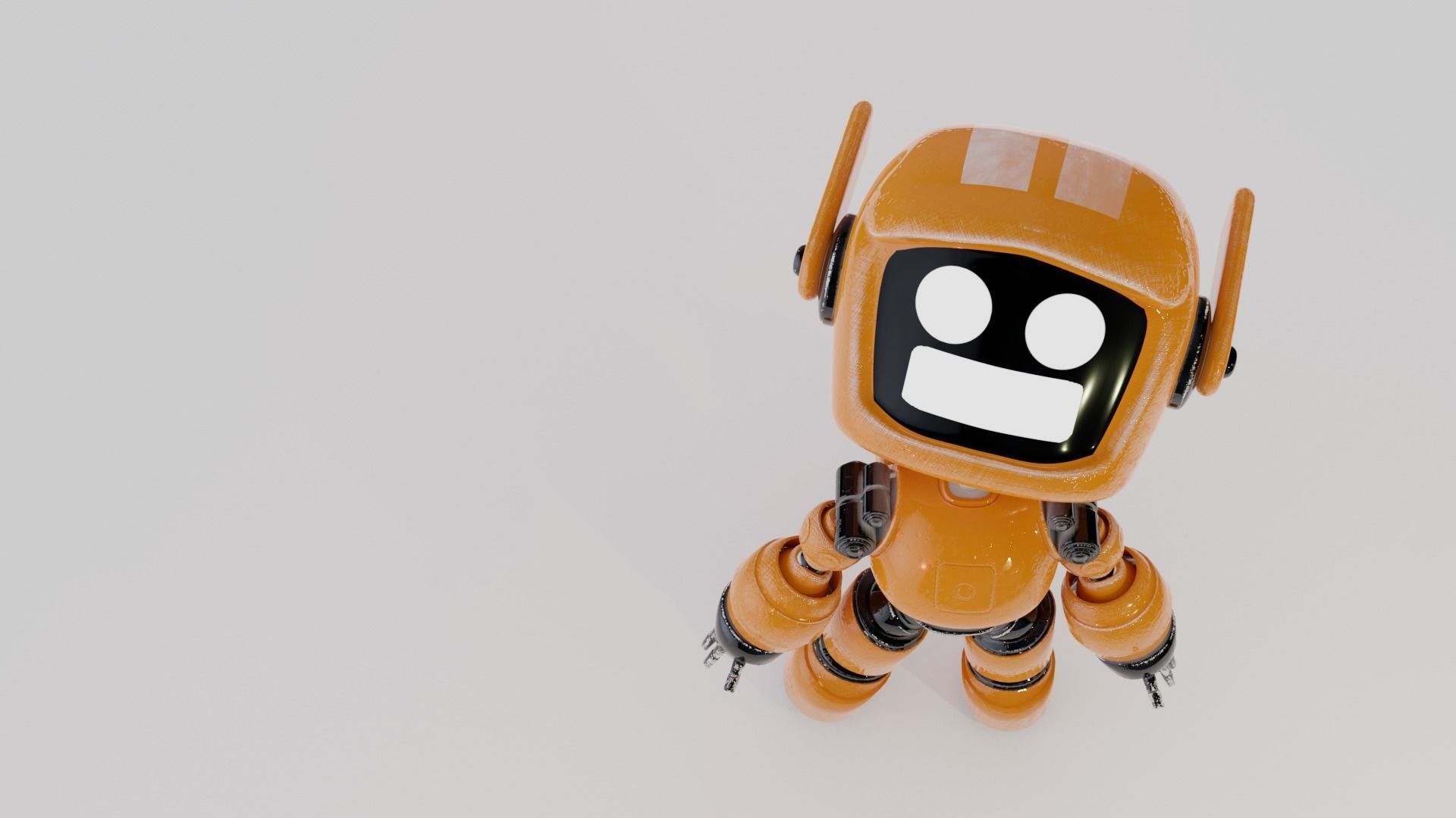 Orange Robot from Love Death And Robots free 3D model rigged | CGTrader