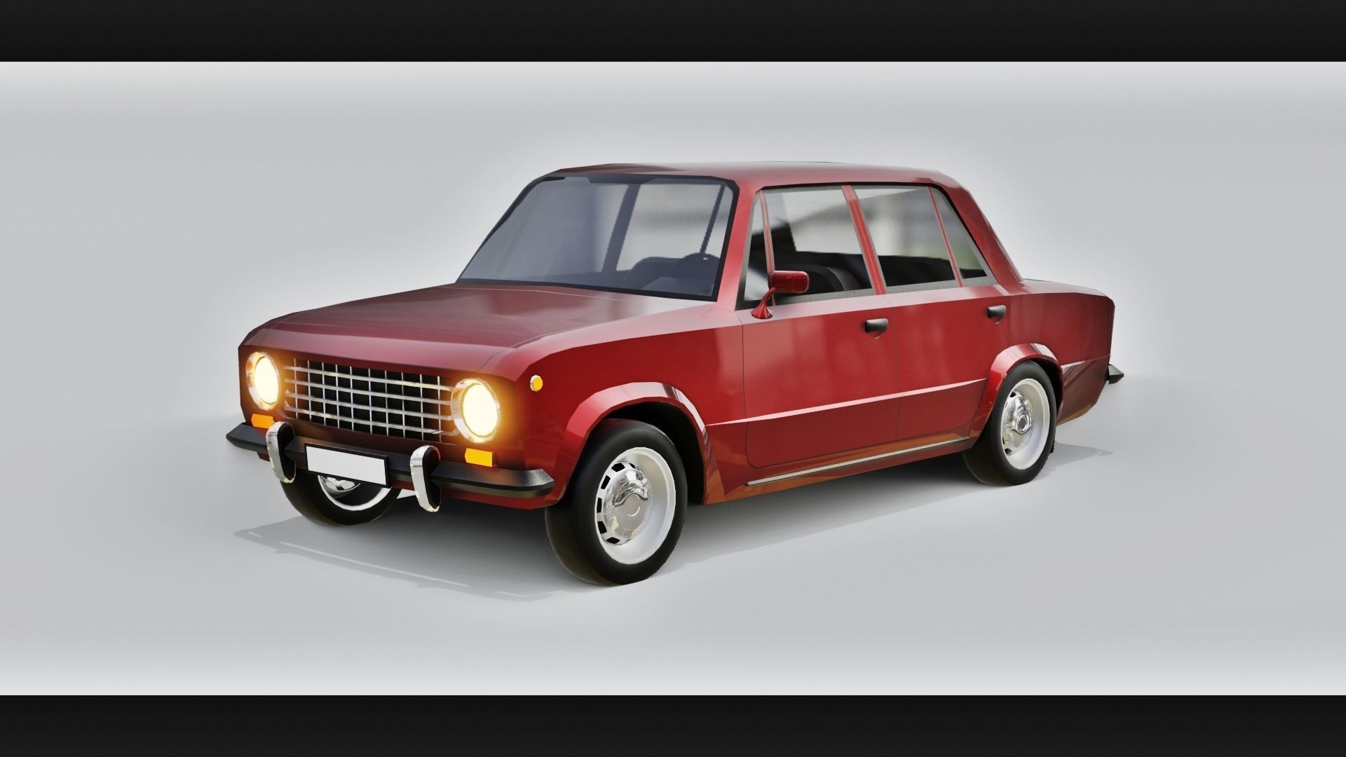 3D model Lada 1200 VAZ 2101 Zhiguli LOW-POLY 3d model car VR / AR / low ...