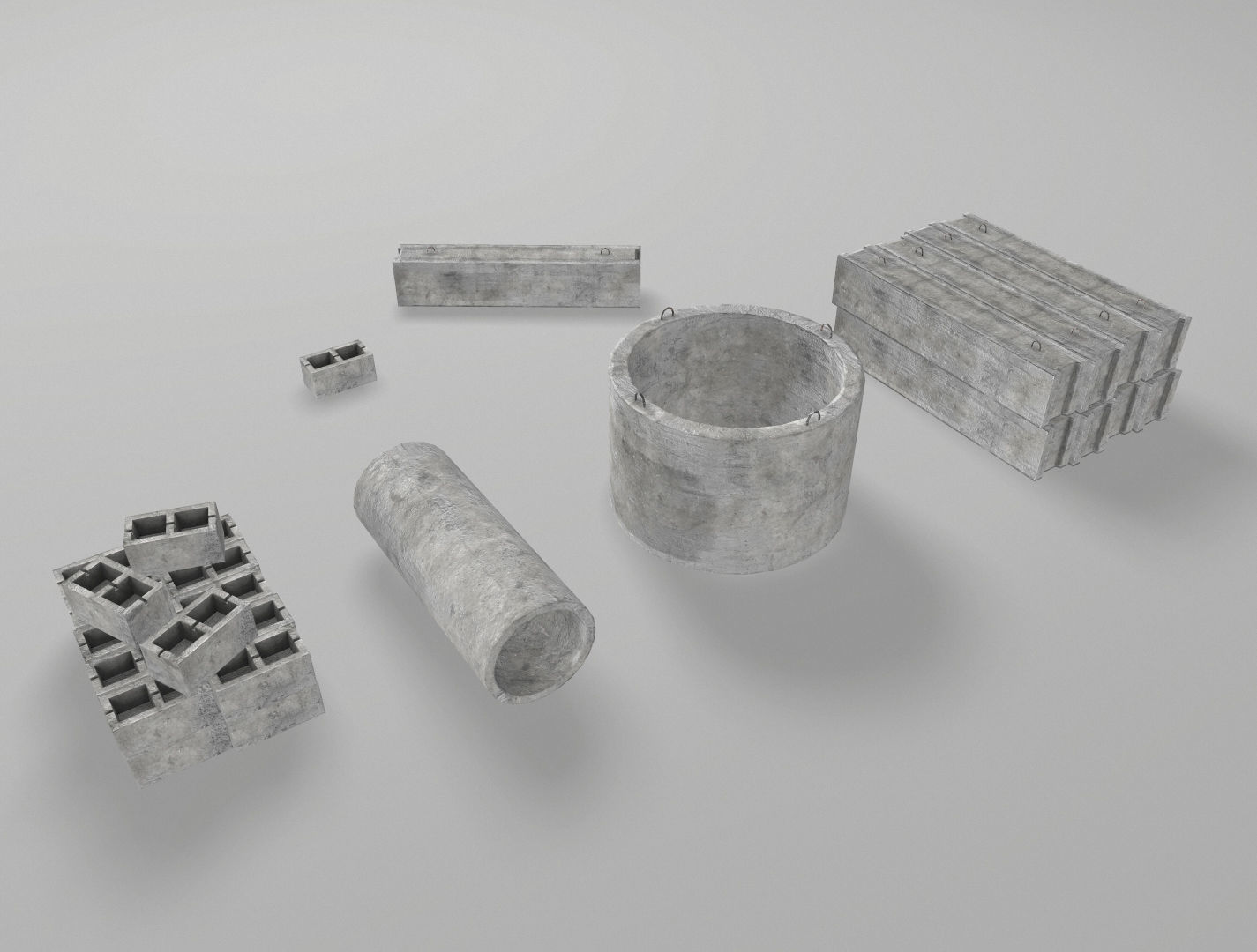 3D model Concrete props VR / AR / low-poly | CGTrader