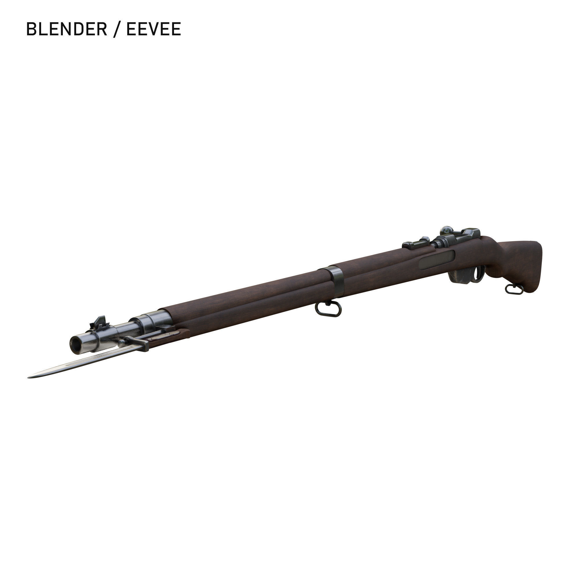 3D model HISTORIC MANNLICHER M1985 GUN VR / AR / low-poly | CGTrader