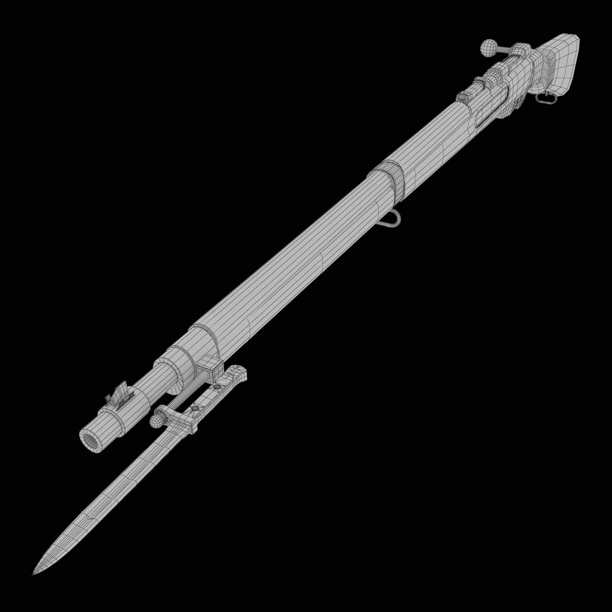 3D model HISTORIC MANNLICHER M1985 GUN VR / AR / low-poly | CGTrader