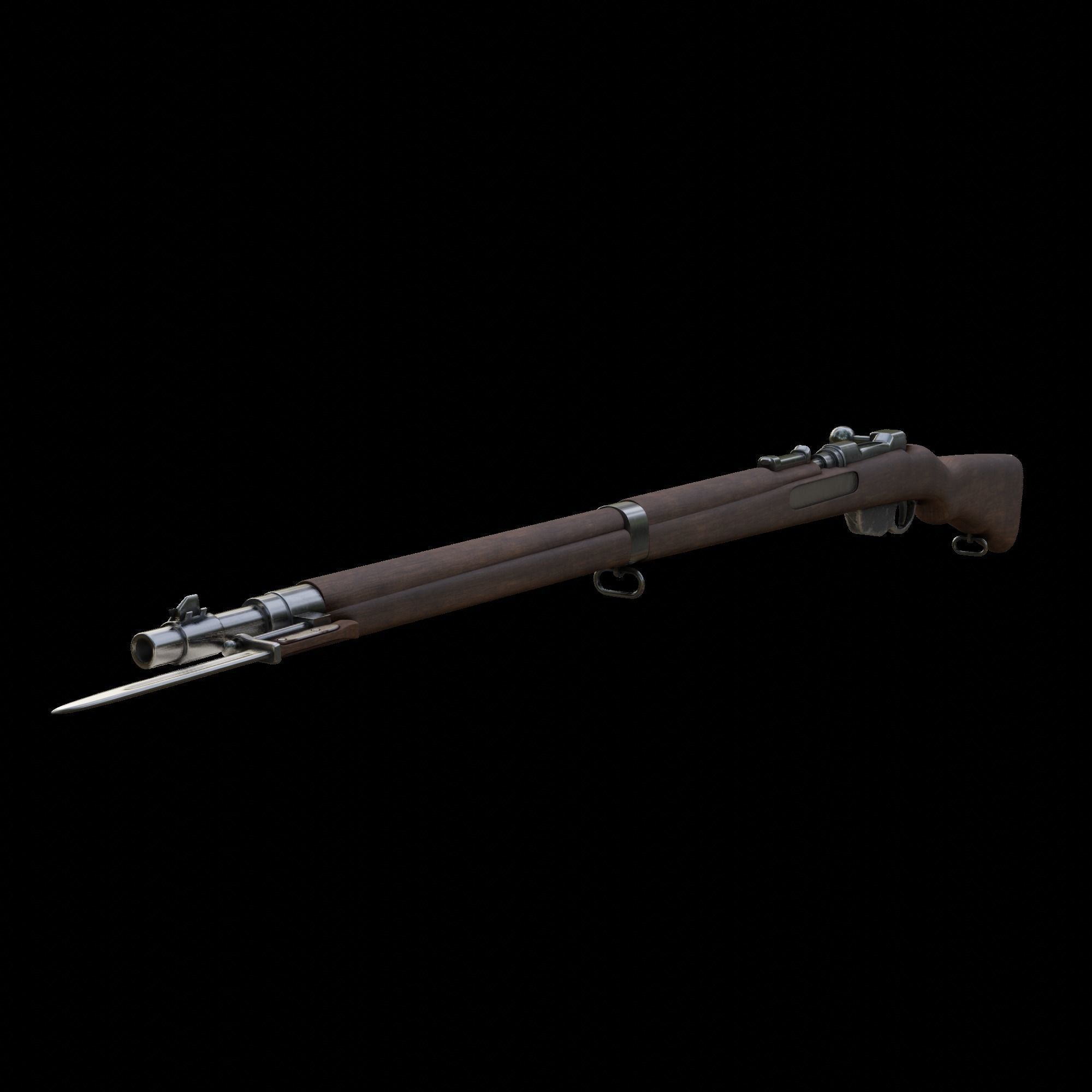 3D model HISTORIC MANNLICHER M1985 GUN VR / AR / low-poly | CGTrader