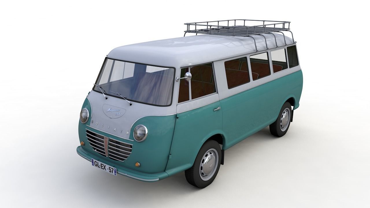 GOLIATH EXPRESS 1100 MINIBUS 1957 3D model | CGTrader