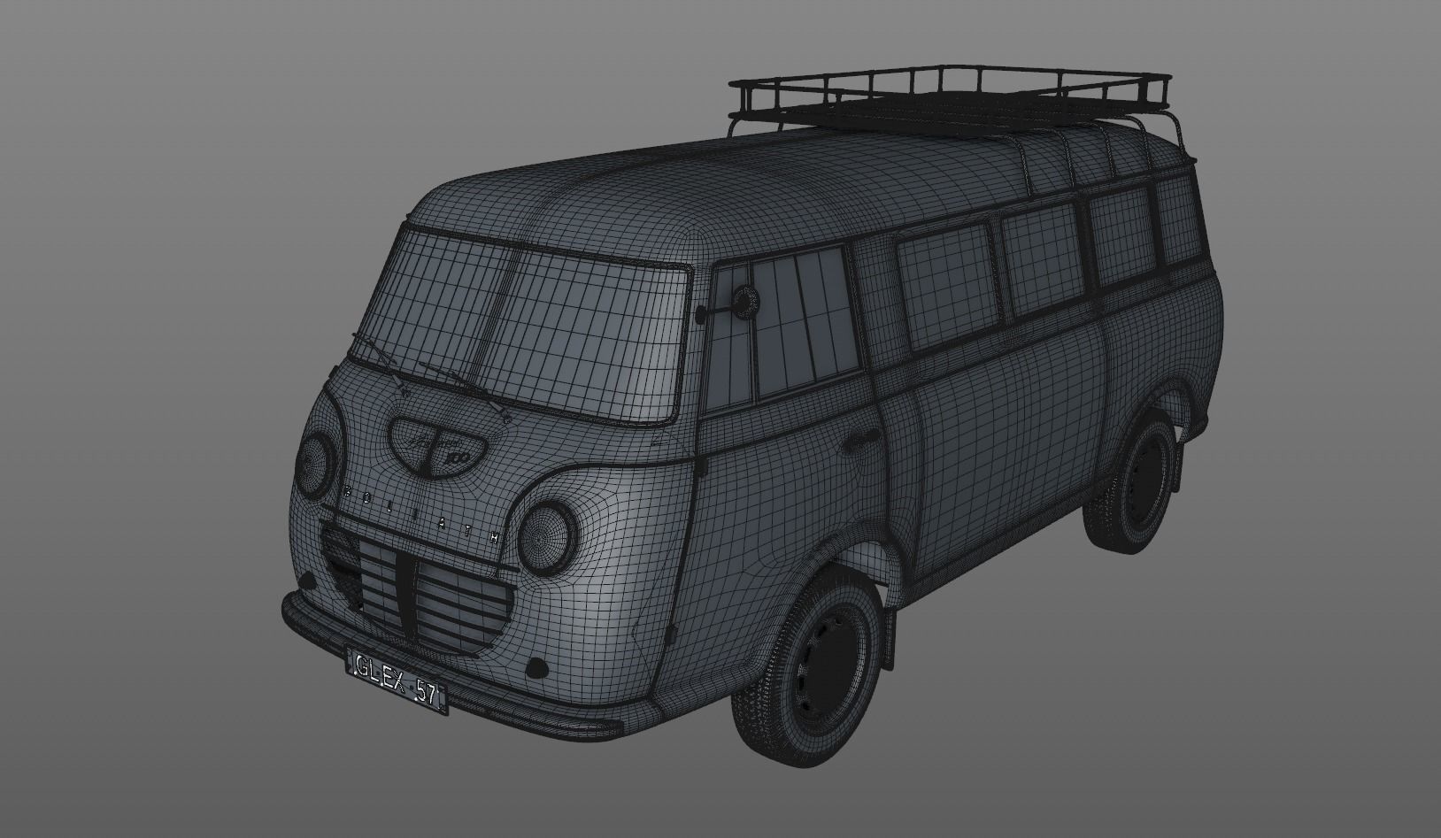 GOLIATH EXPRESS 1100 MINIBUS 1957 3D model | CGTrader