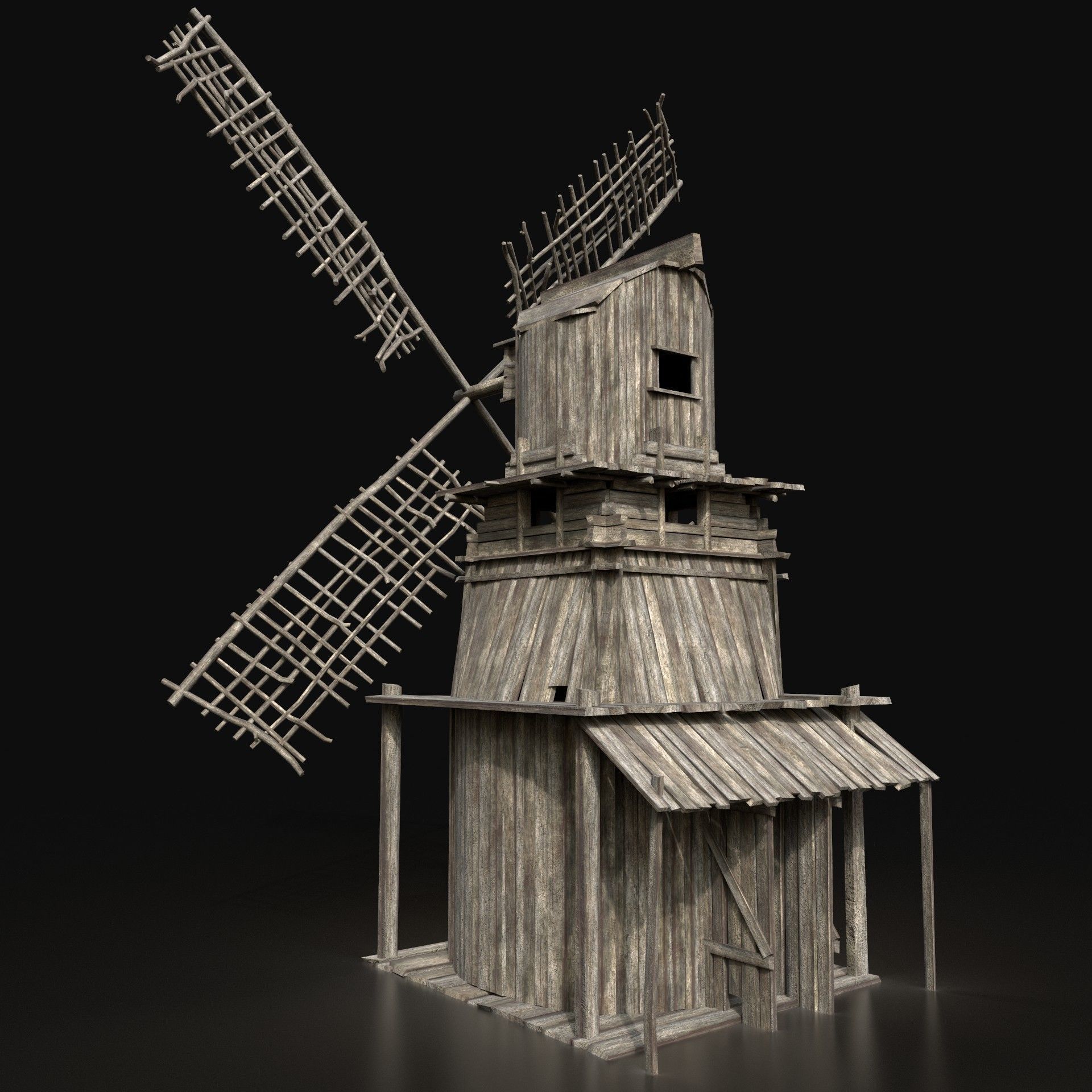 Next Gen AAA Wooden Viking Medieval Enterable Farm Windmill free VR ...