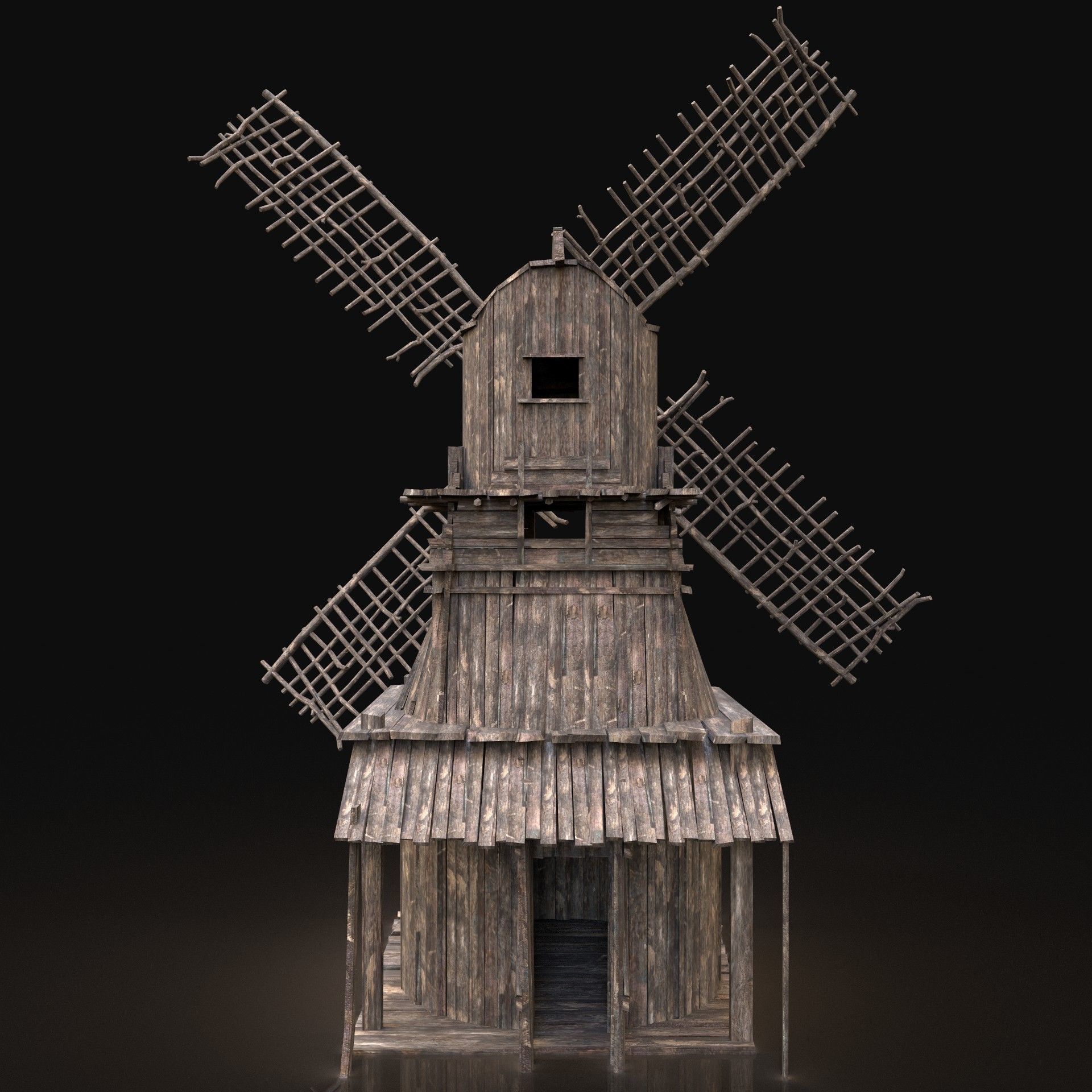 Next Gen AAA Wooden Viking Medieval Enterable Farm Windmill free VR ...