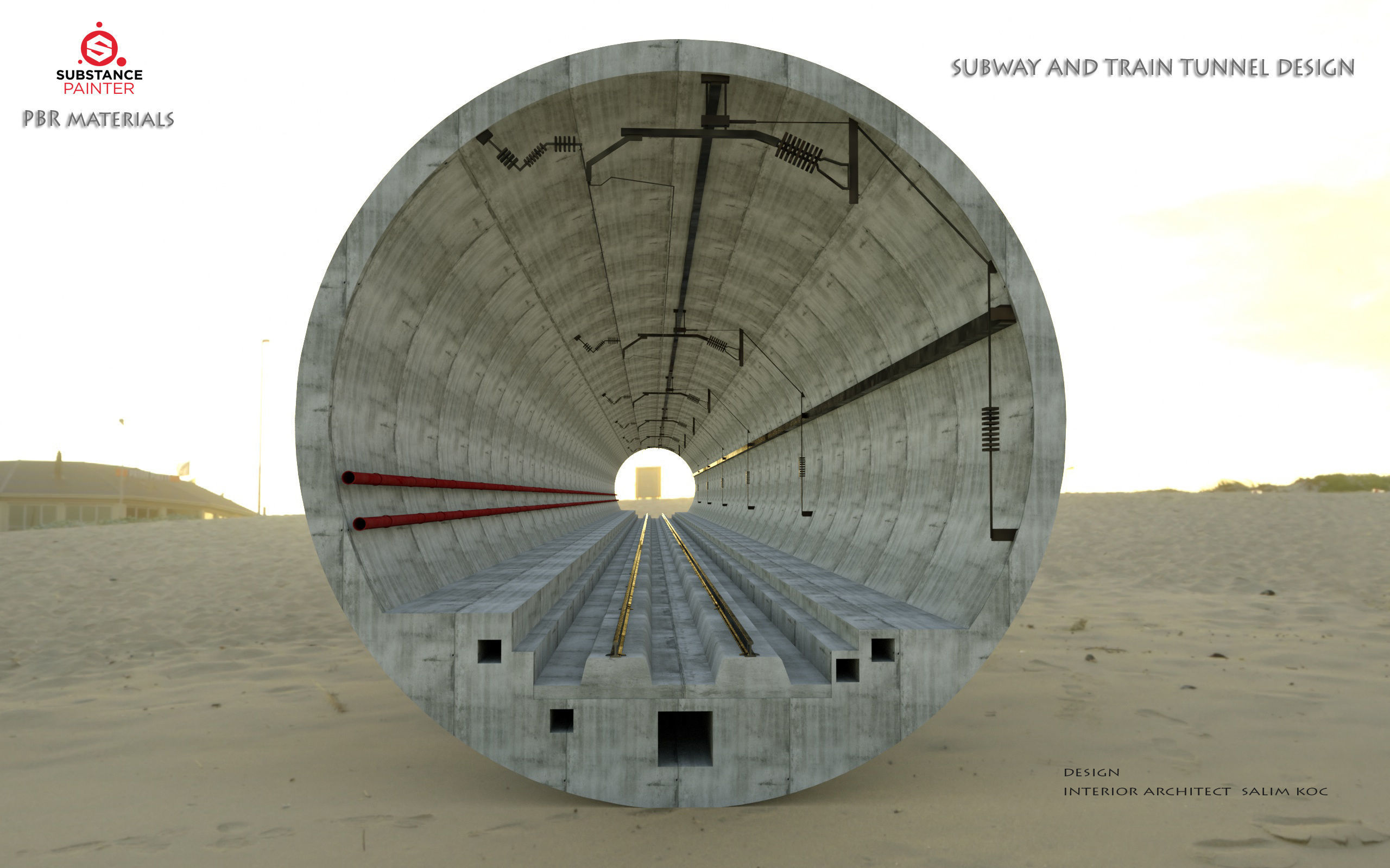 3D model SUBWAY AND TRAIN TUNNEL DESIGN VR / AR / low-poly | CGTrader
