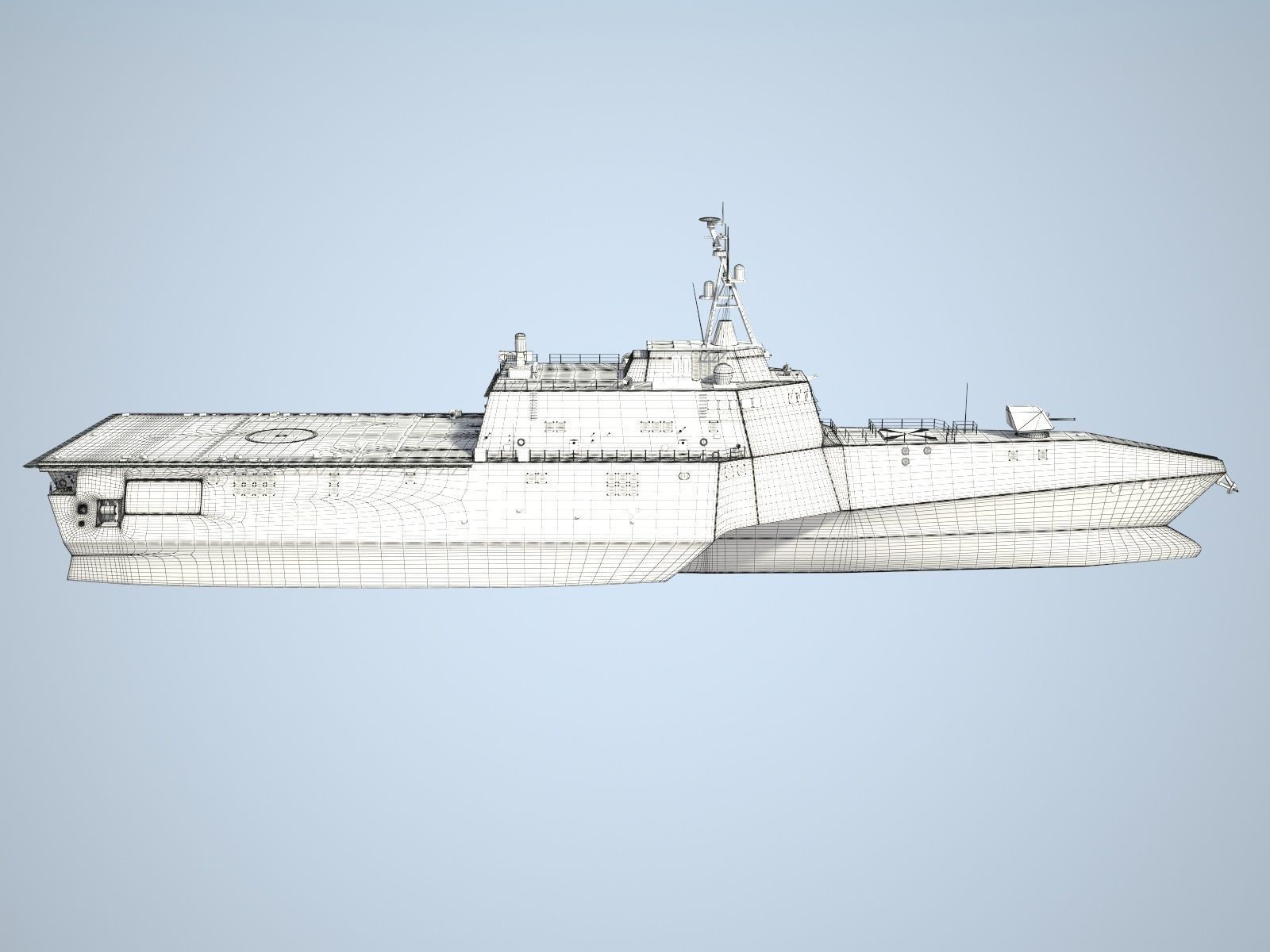 USS Independence LCS-2 ship 3D Model MAX OBJ 3DS FBX C4D LWO LW LWS ...