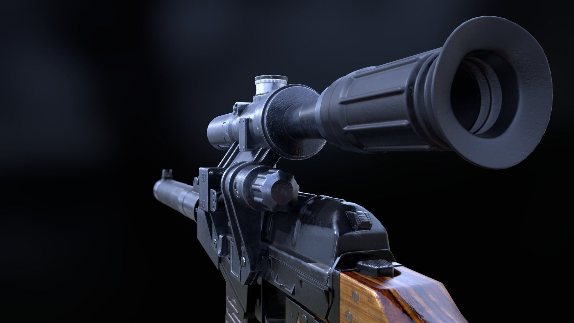 3D model VR - AR VSS Vintorez sniper rifle PBR VR / AR / low-poly ...