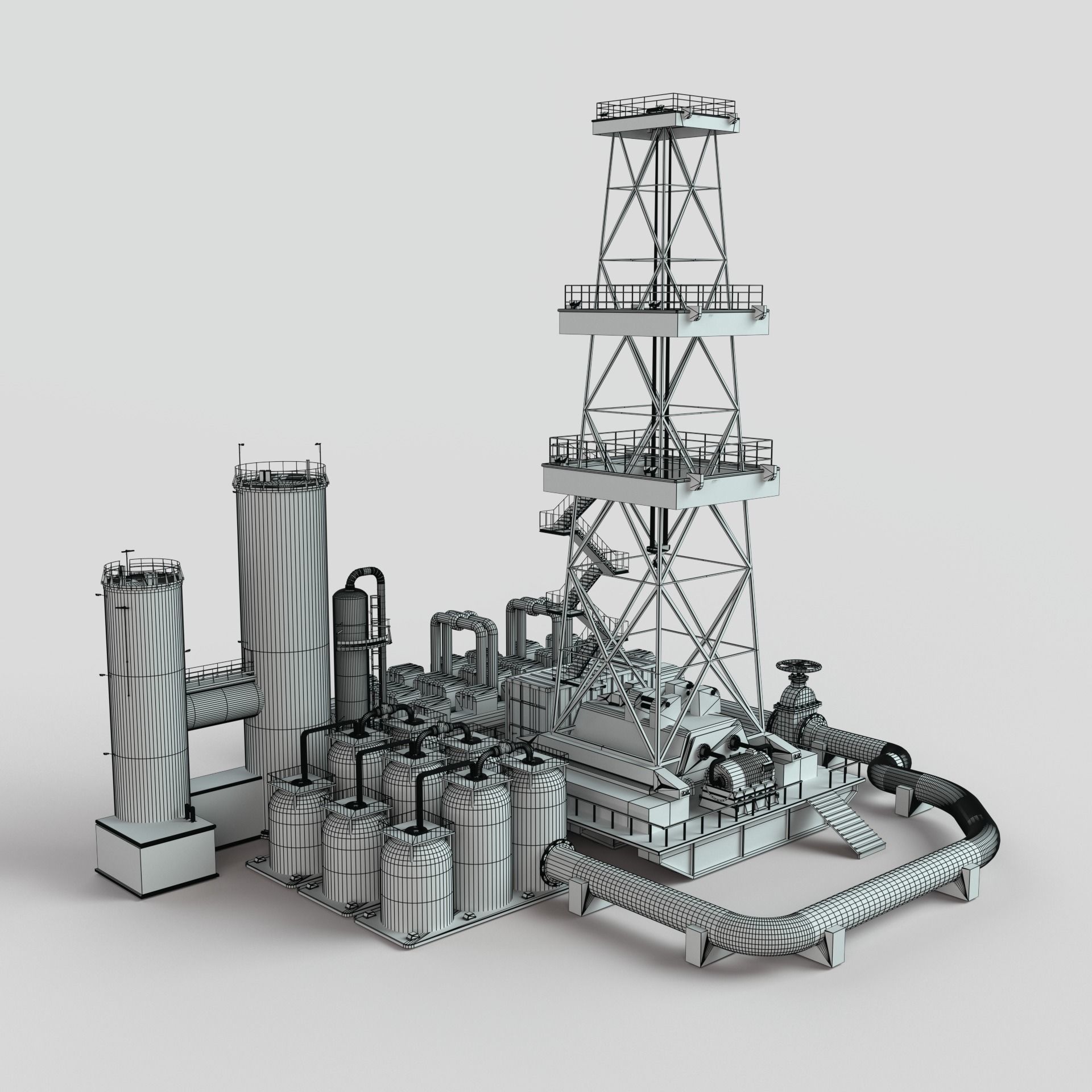 Gas Platform 3D model | CGTrader