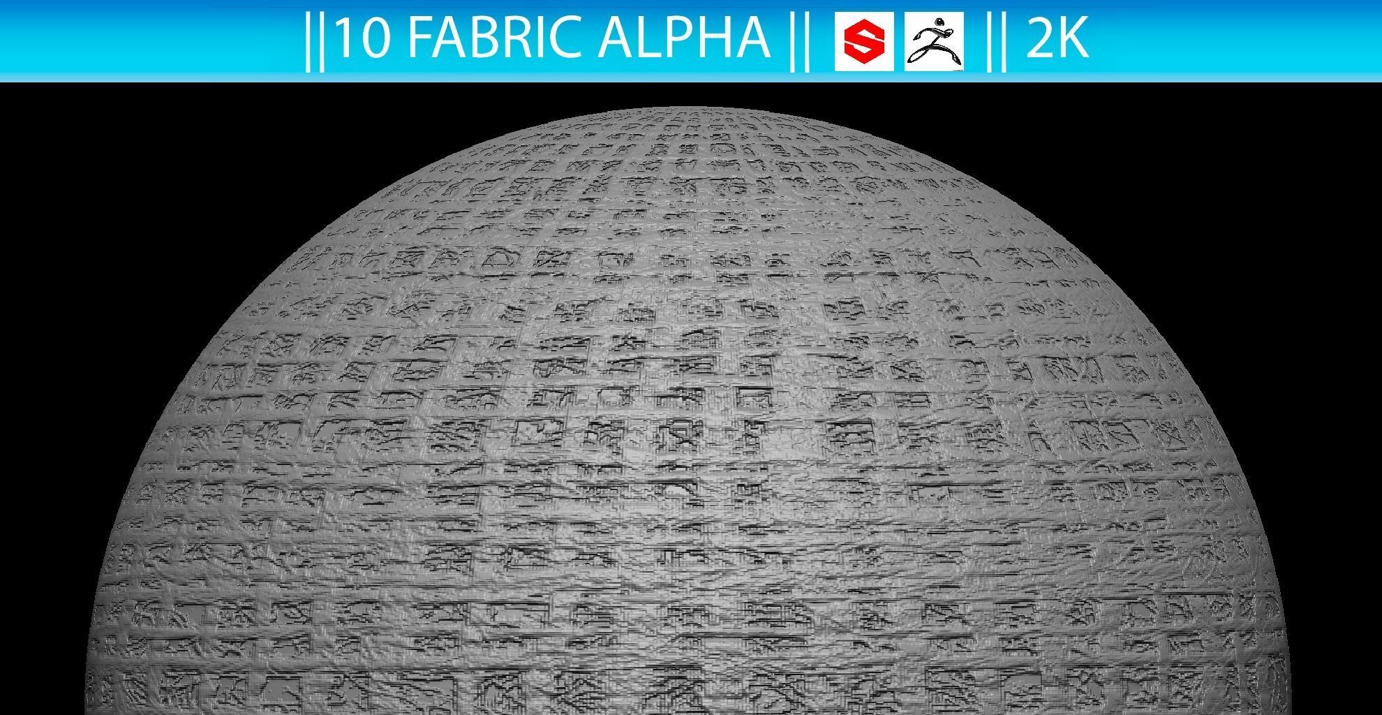 10 Fabric Alphas for ZBrush and Substance 3D model | CGTrader