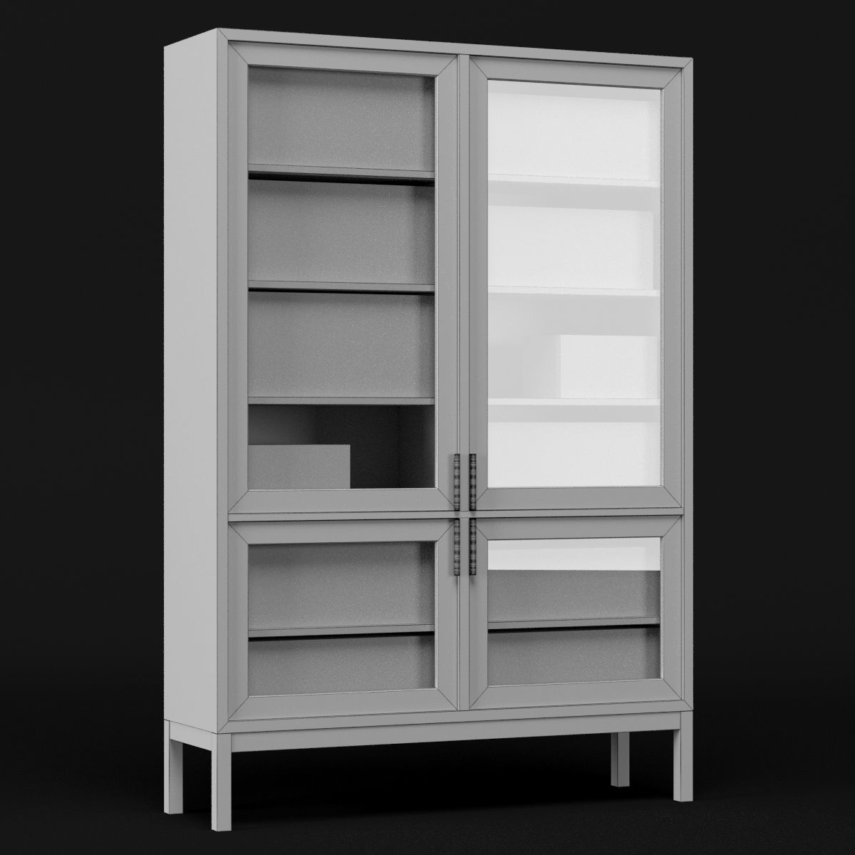 Bookcase set cabinet 3D model | CGTrader