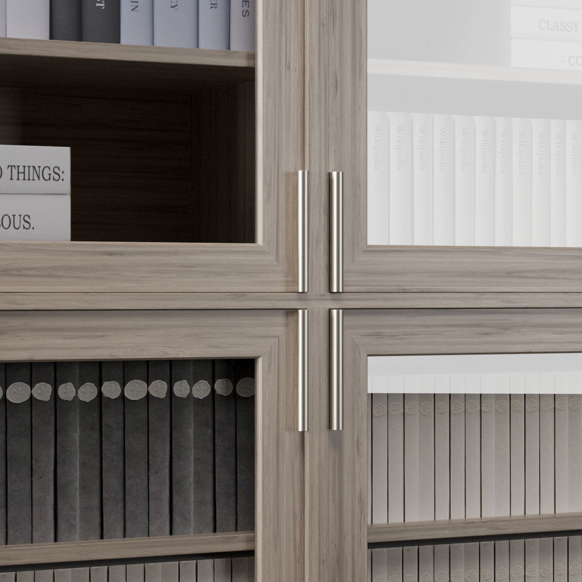 Bookcase set cabinet 3D model | CGTrader