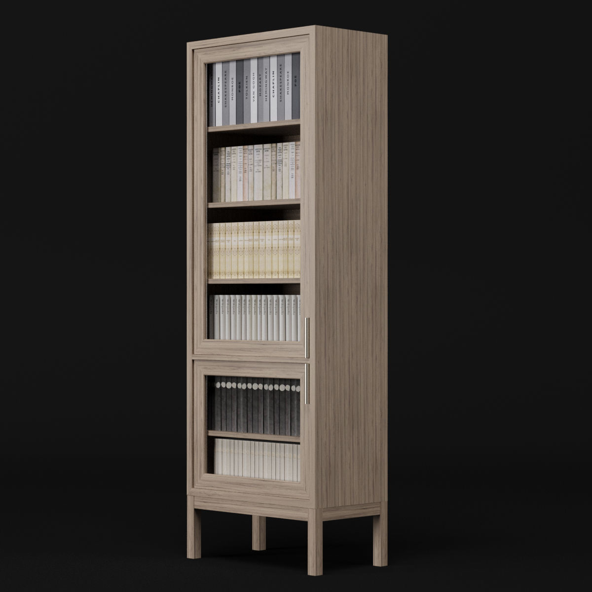 Bookcase set cabinet 3D model | CGTrader