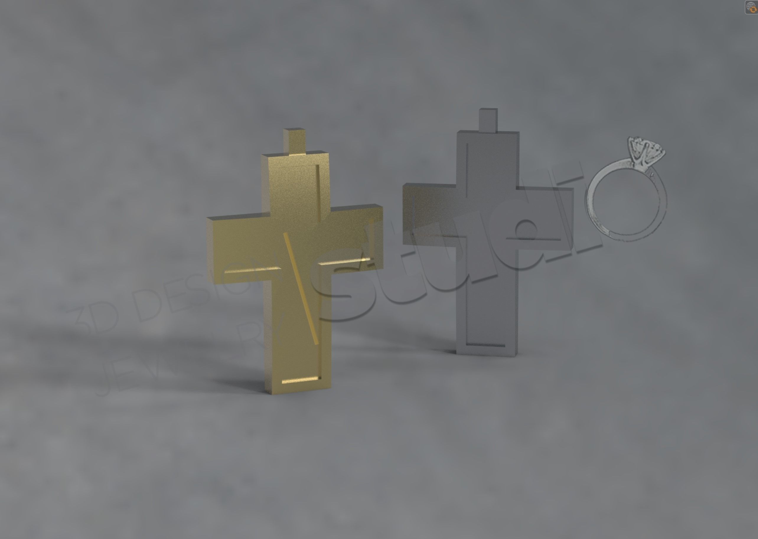 Simple luxury beautiful christian cross design 3d model free 3D model ...