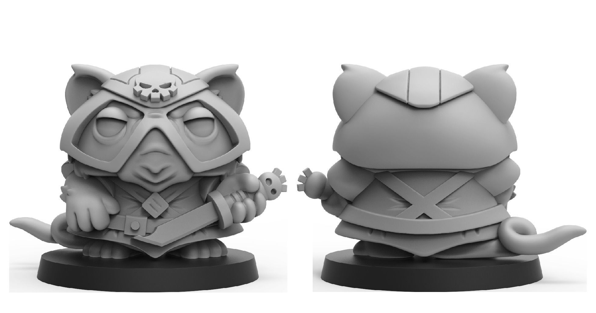 HeresyLab - Chibi Assassin Cat 3D model 3D printable | CGTrader