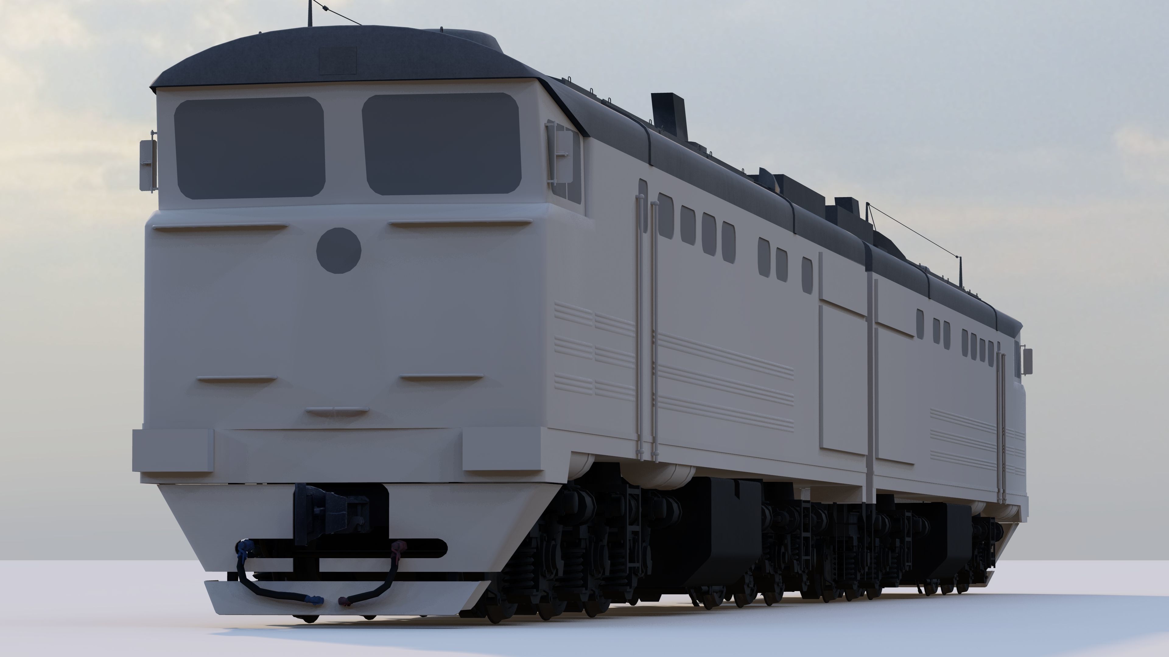 2TE10M diesel locomotive free 3D model | CGTrader