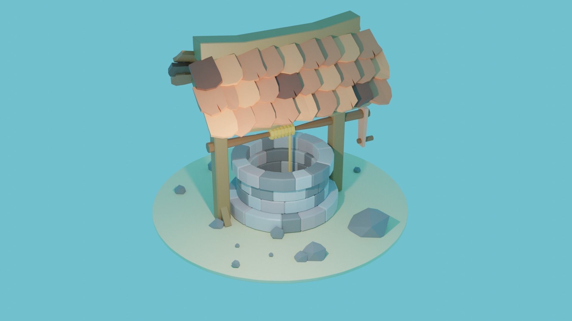 3D model Low Poly Well water VR / AR / low-poly | CGTrader