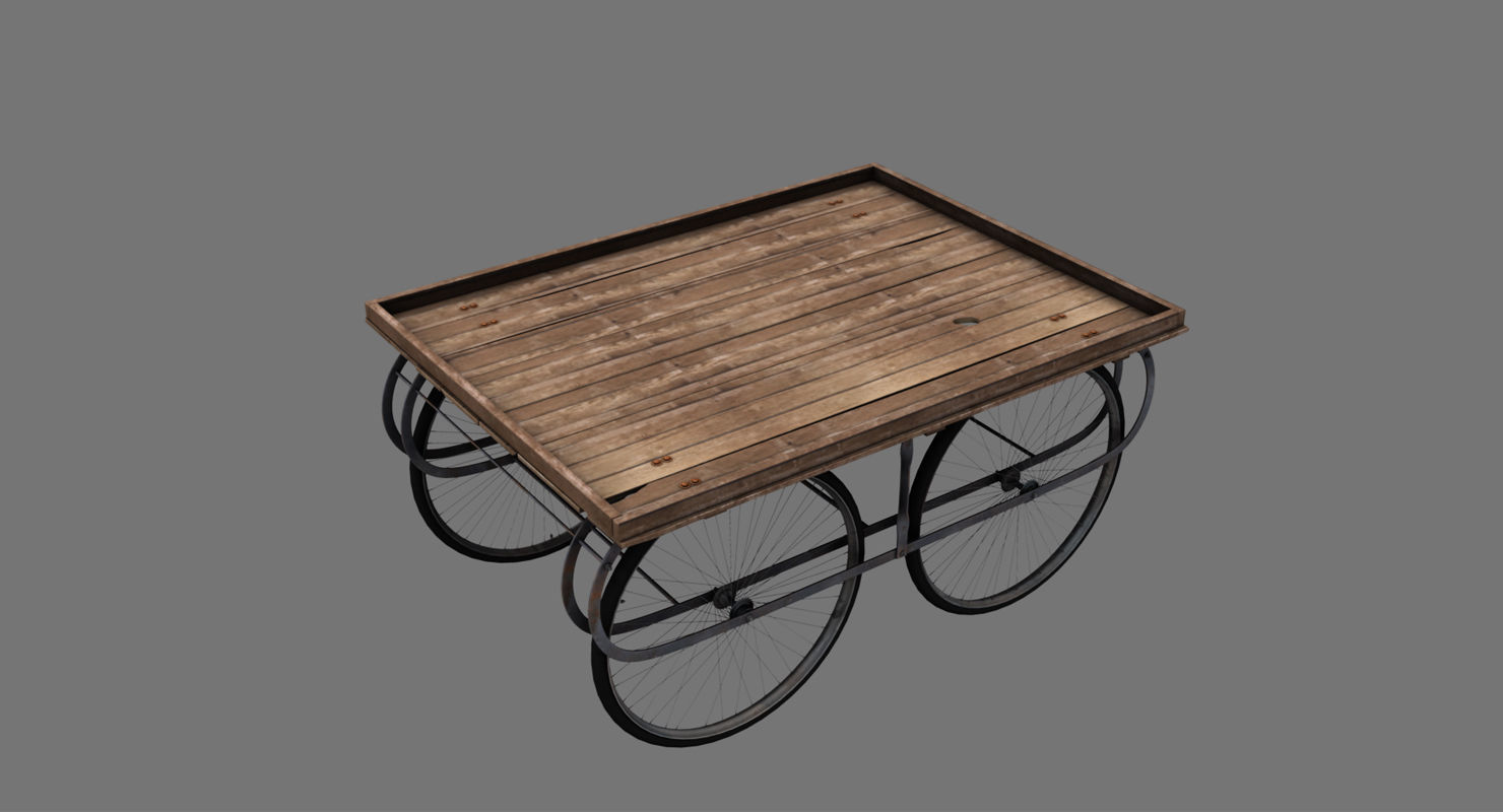 Vegetable Salesman Cart 3d model 3D model | CGTrader