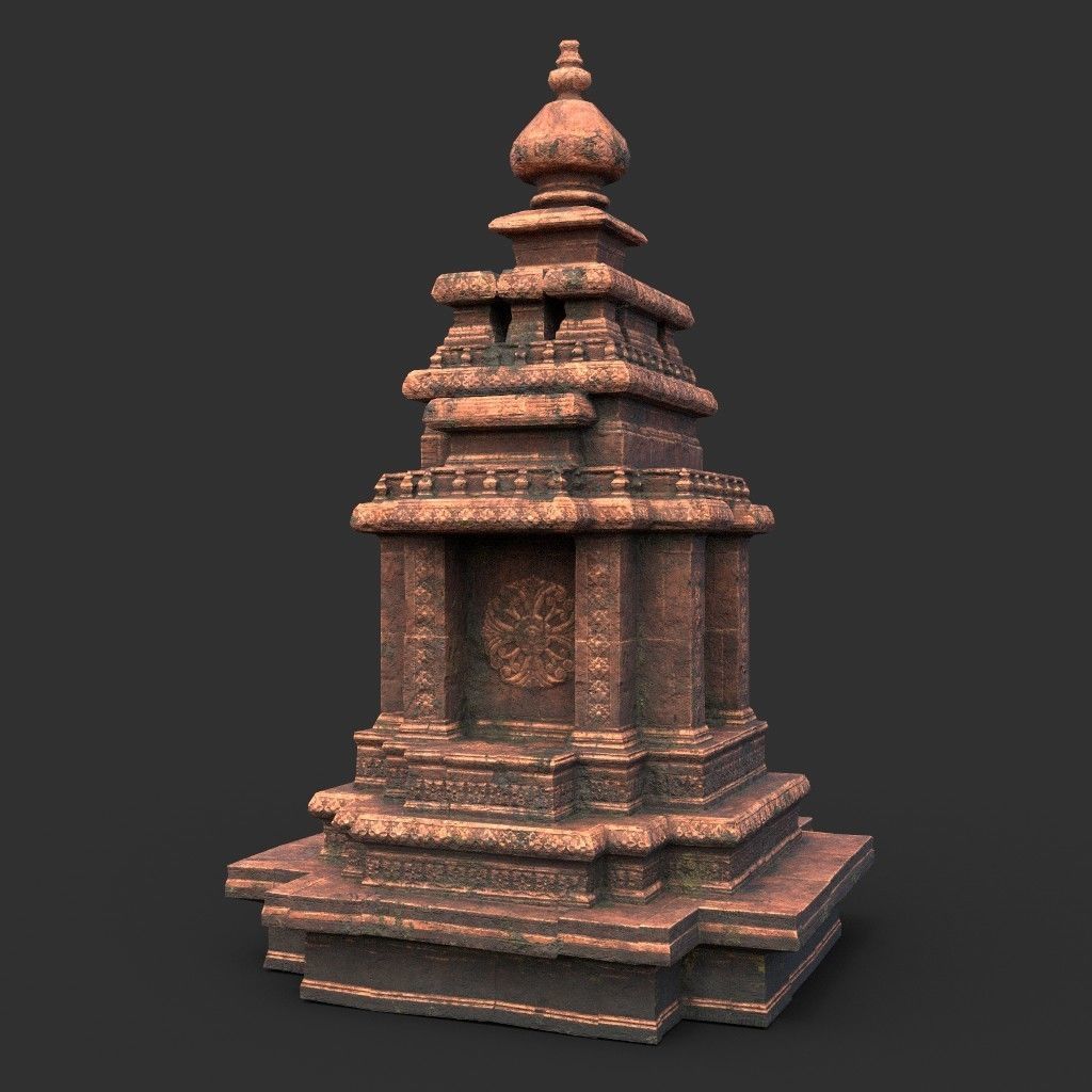 Low poly Ancient Temple 08 3D model | CGTrader