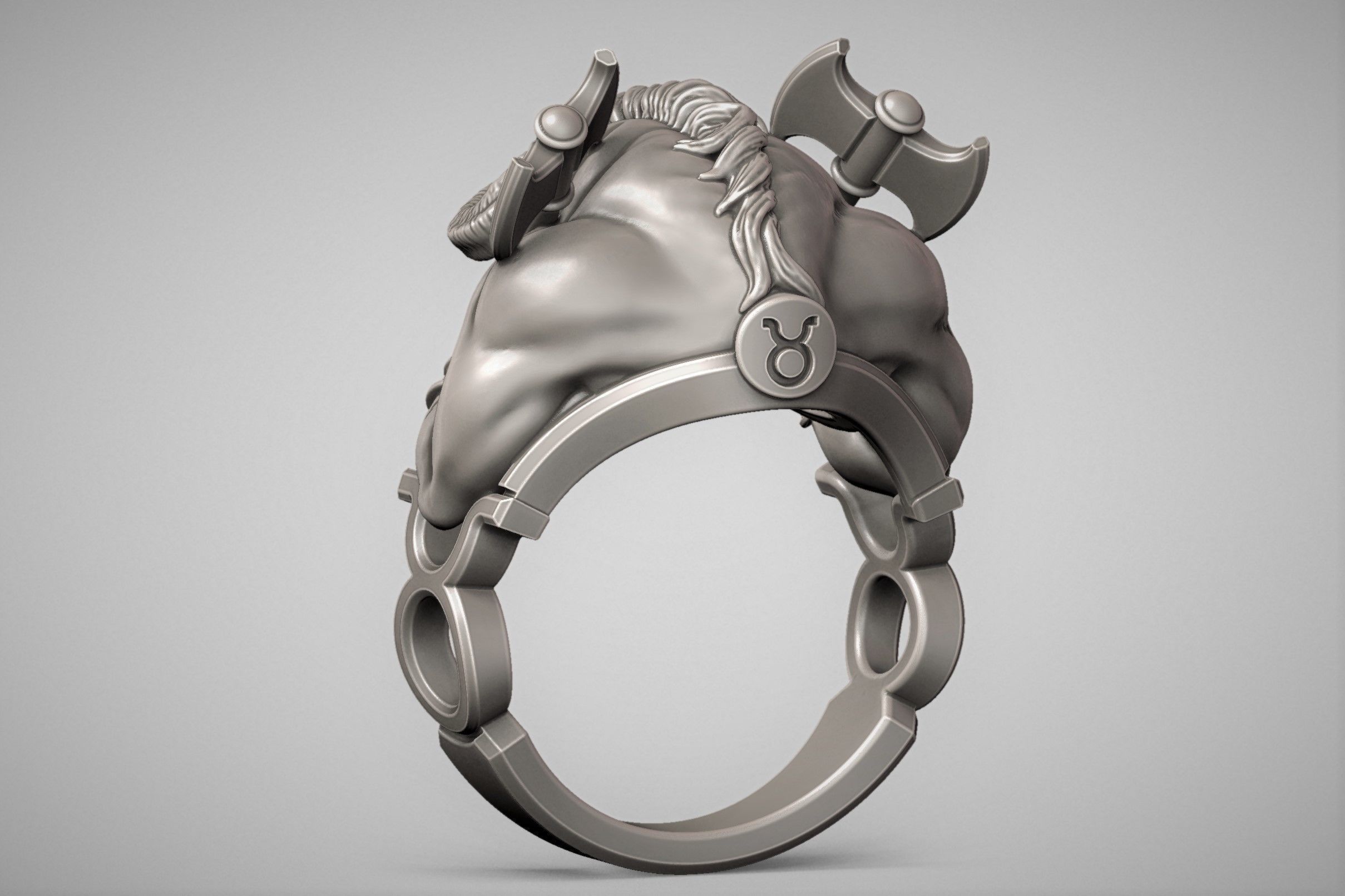 Zodiac Taurus ring 3D model 3D printable | CGTrader
