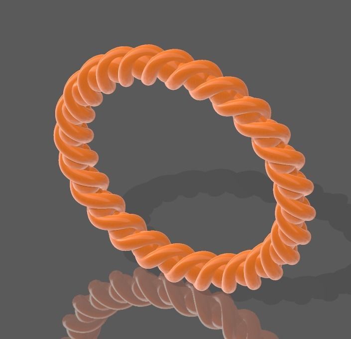 BALL-ROPE orange ring 3D model | CGTrader