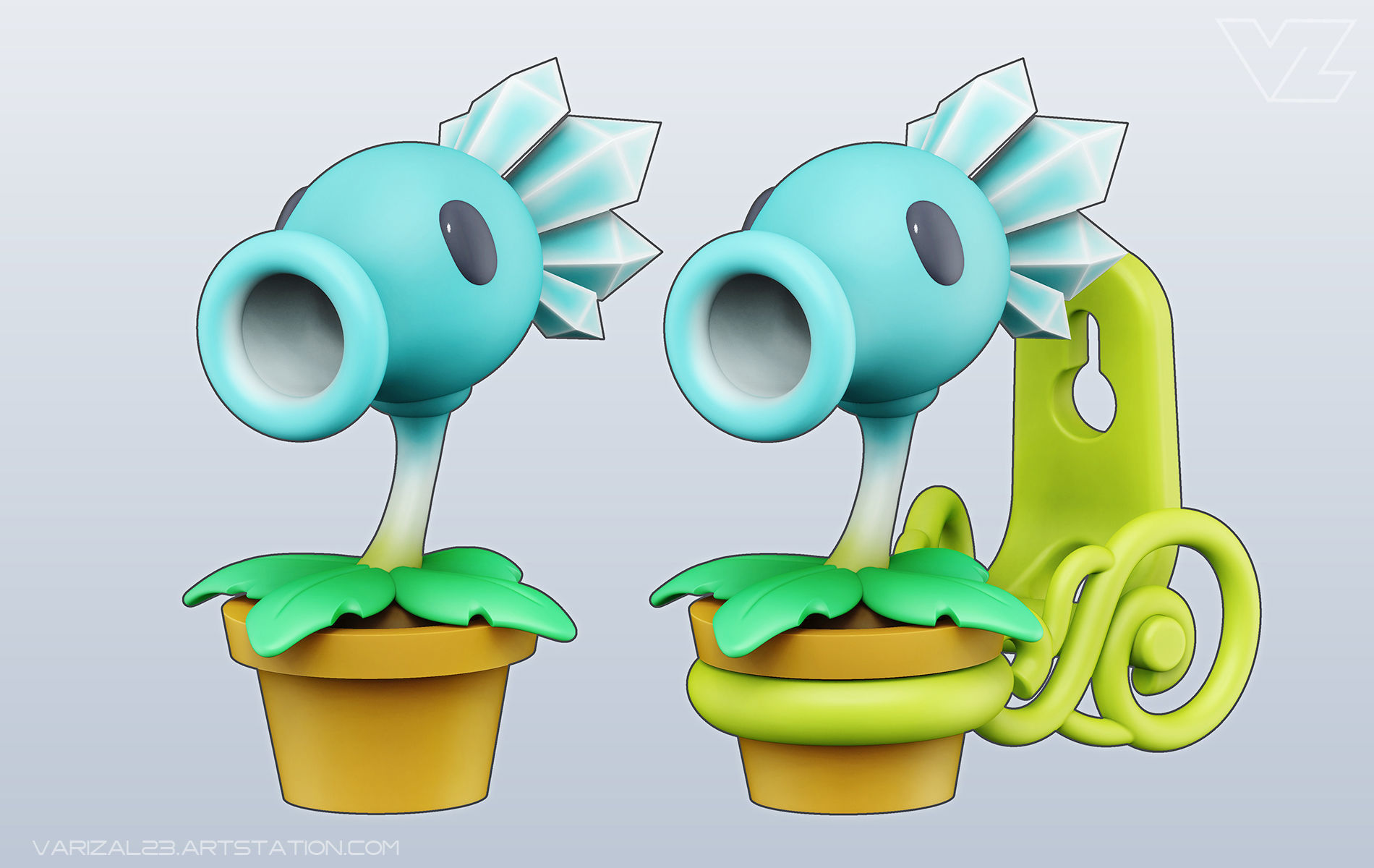 Plants vs Zombies - Snow Pea 3D model 3D printable | CGTrader