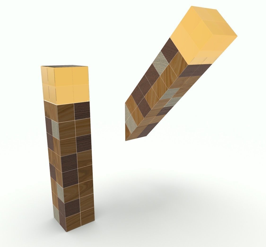 Minecraft Torch lamp flashlight for 3D printing 3D model 3D printable ...