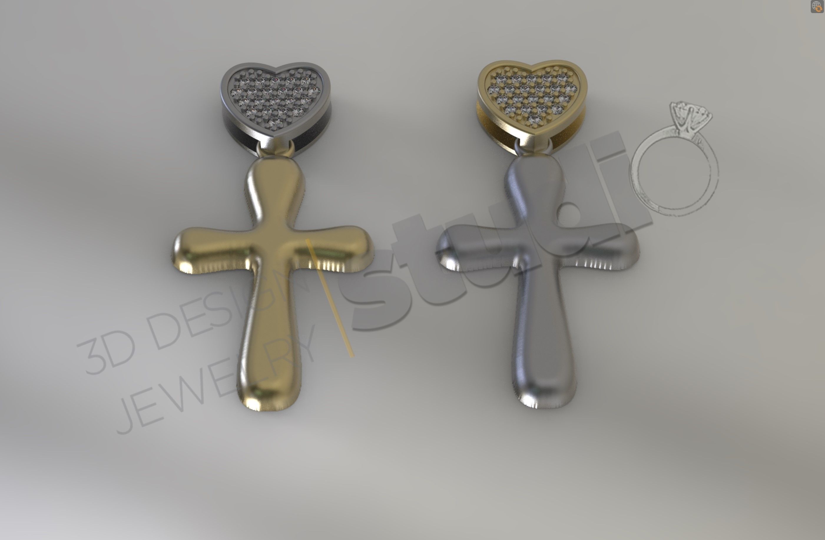 Smooth cross design 3d design model 3D model 3D printable | CGTrader