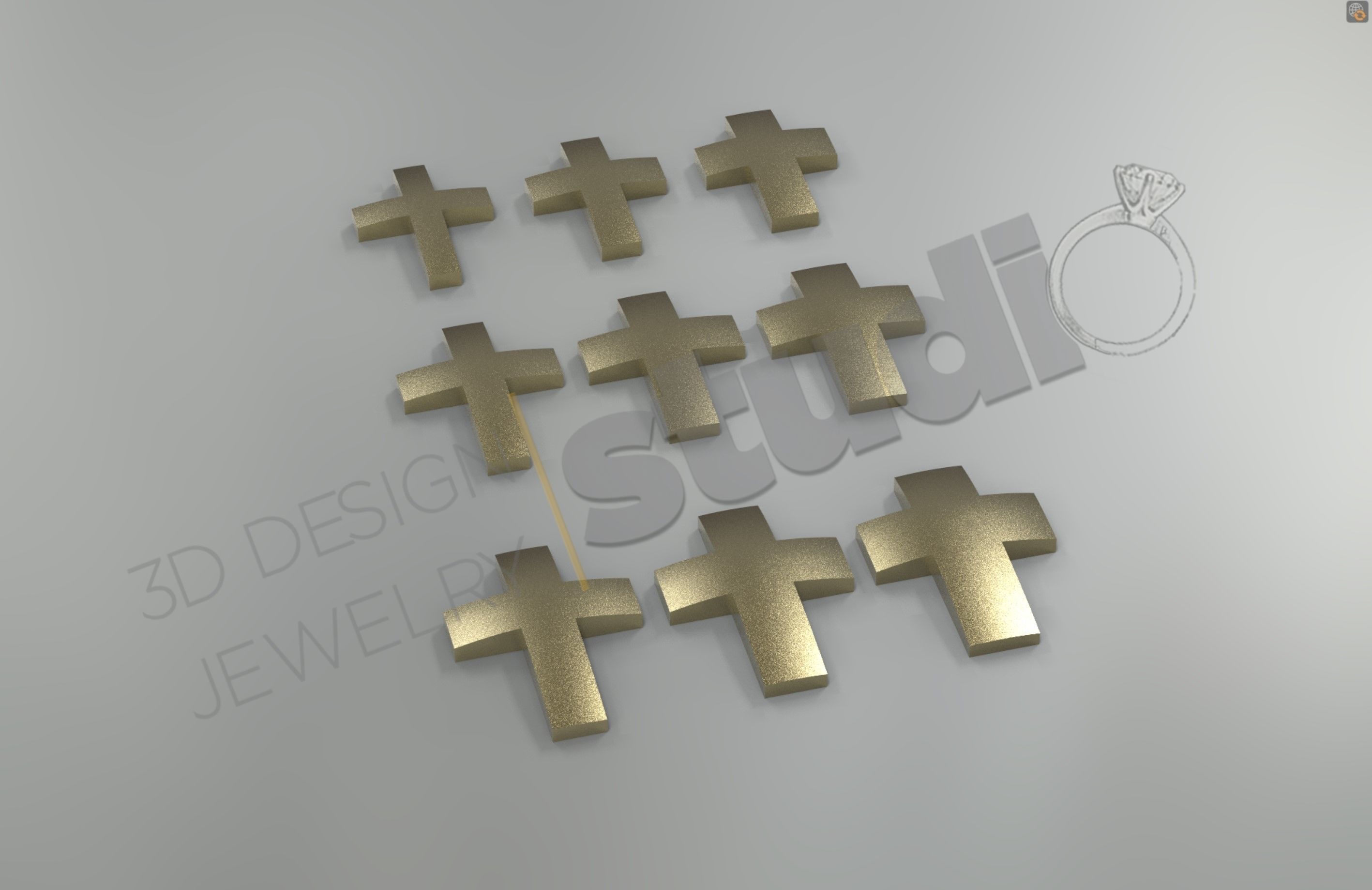 Multiple sizes christian cross deisgn 3d model 3D model 3D printable ...