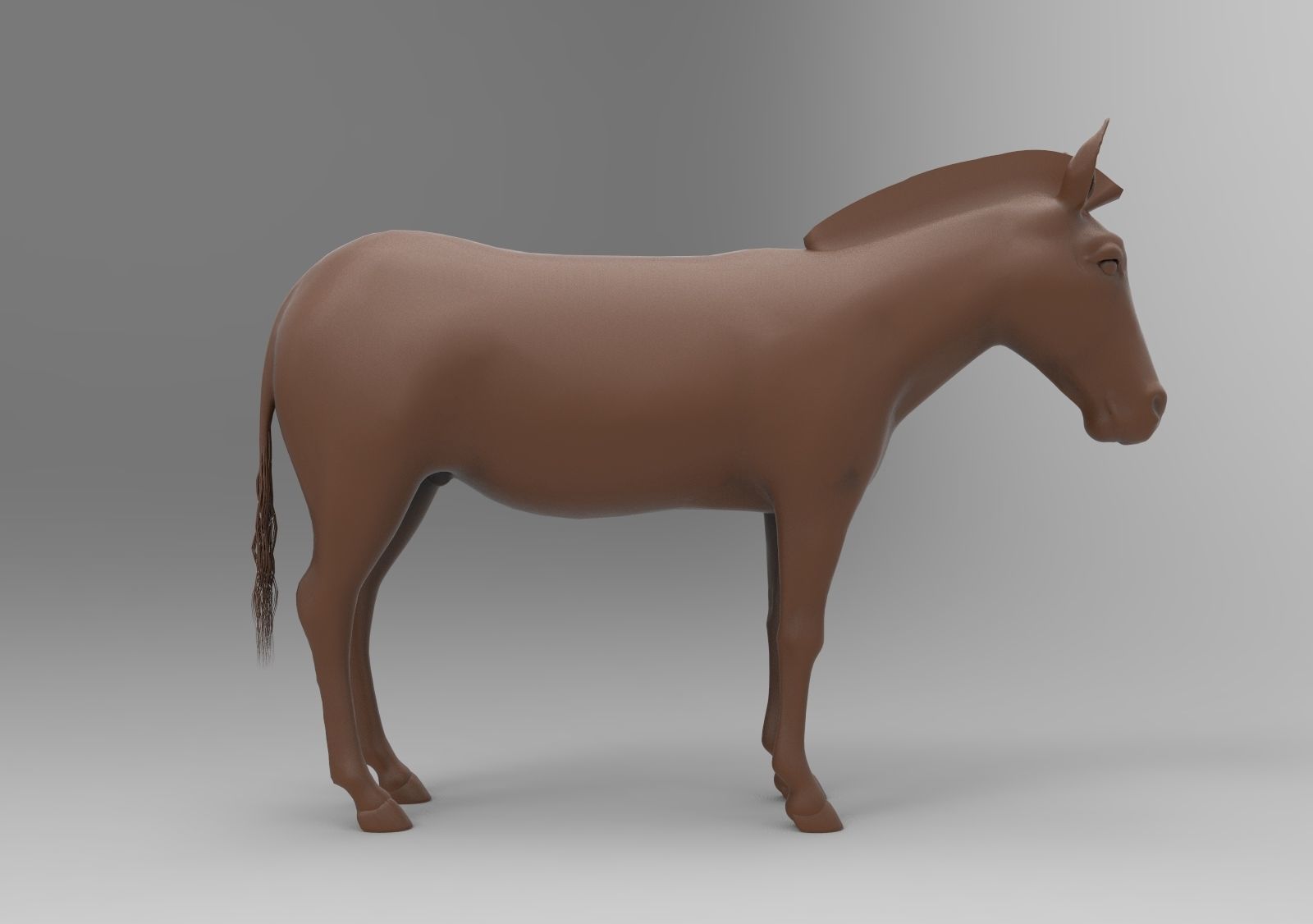 Zebra donkey 3D model 3D printable | CGTrader