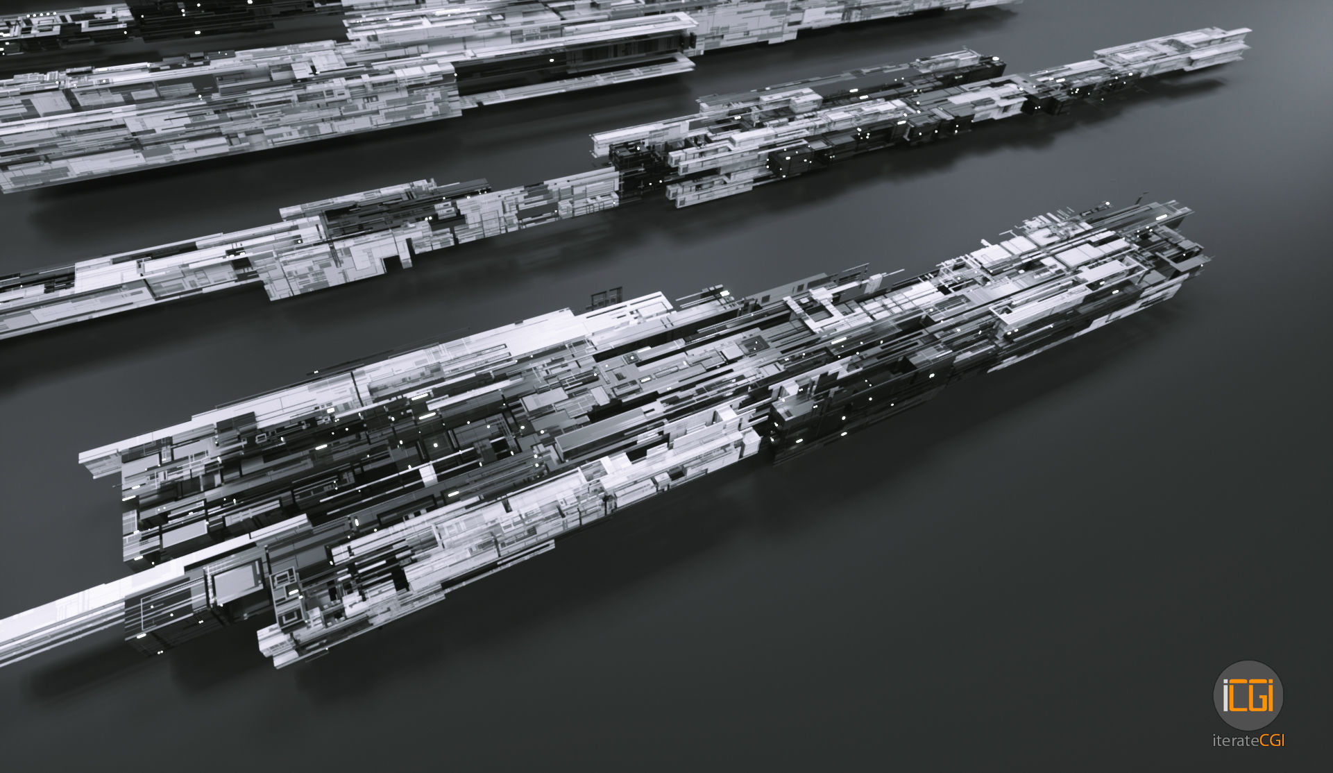 3D model Tech Greebles set 2 VR / AR / low-poly | CGTrader