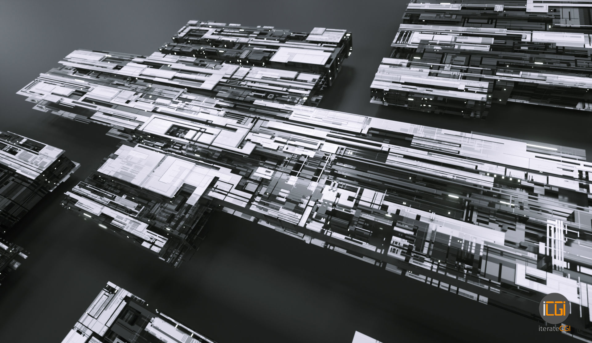 3D model Tech Greebles set 2 VR / AR / low-poly | CGTrader