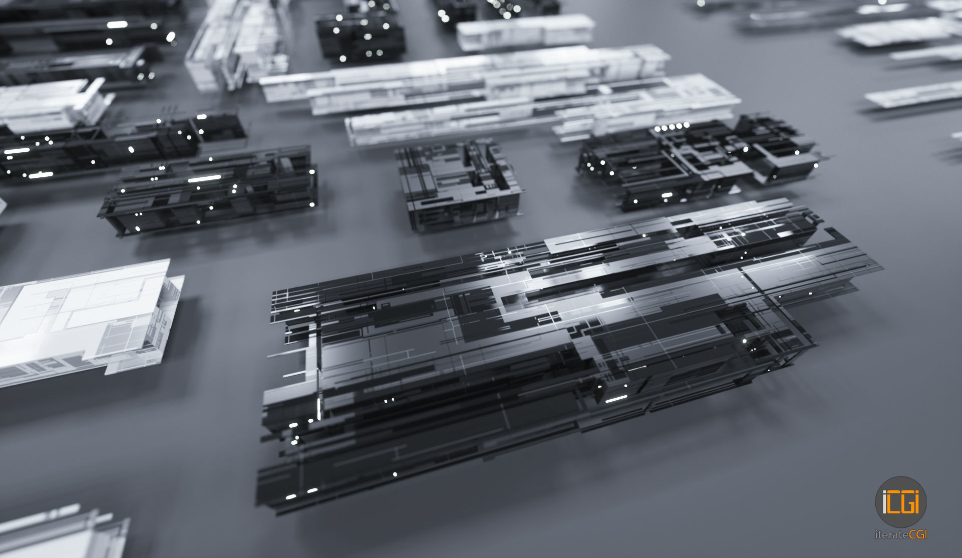 3D model Tech Greebles set 2 VR / AR / low-poly | CGTrader