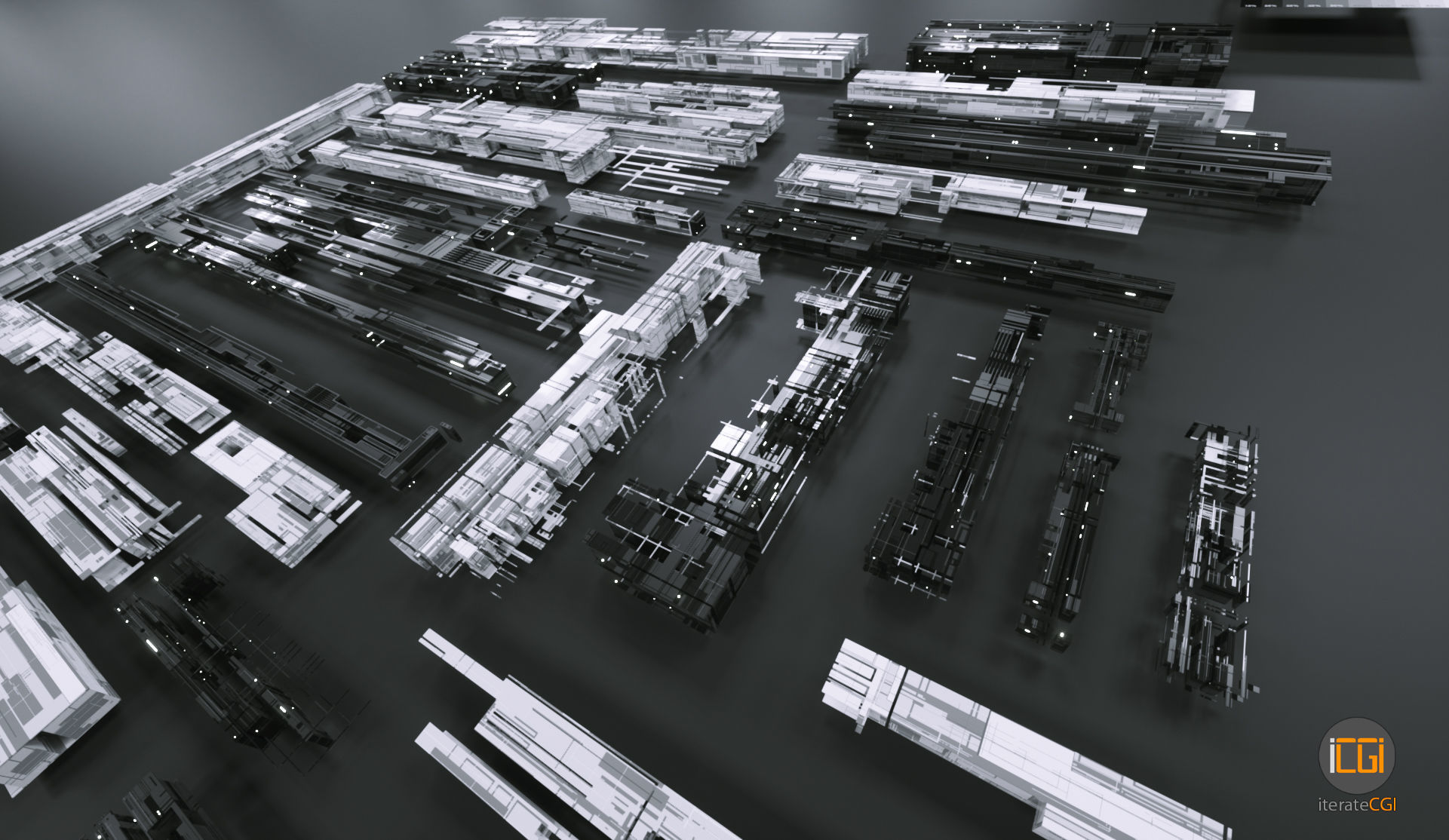 3D model Tech Greebles set 2 VR / AR / low-poly | CGTrader