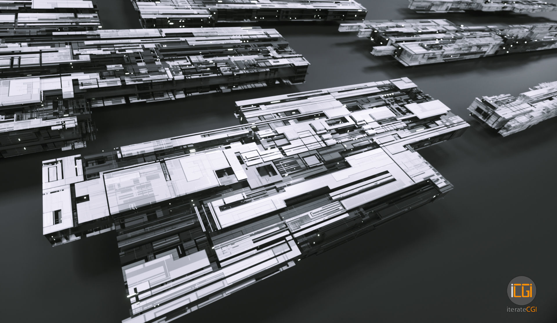 3D model Tech Greebles set 2 VR / AR / low-poly | CGTrader