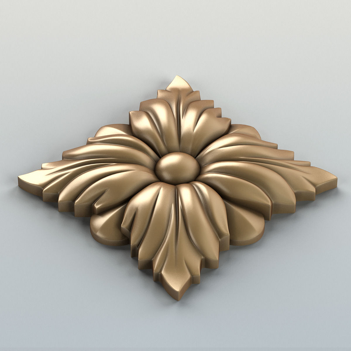 Square rosette 004 3D model | CGTrader