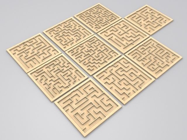 3D model The Mazes set of wooden VR / AR / low-poly | CGTrader