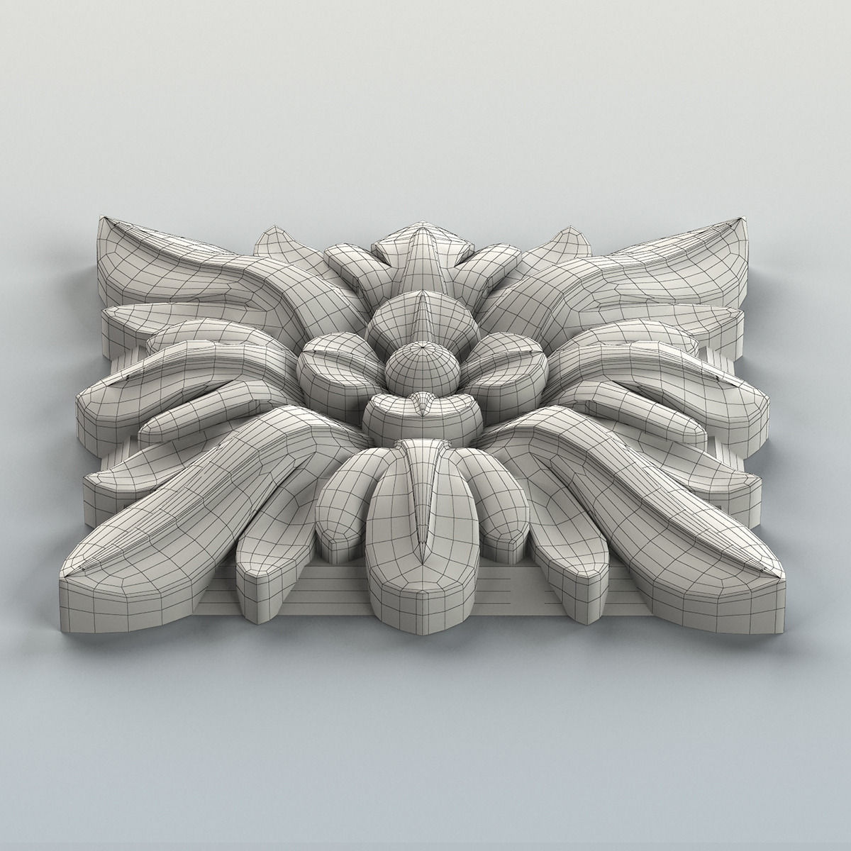 Square rosette 006 3D model | CGTrader