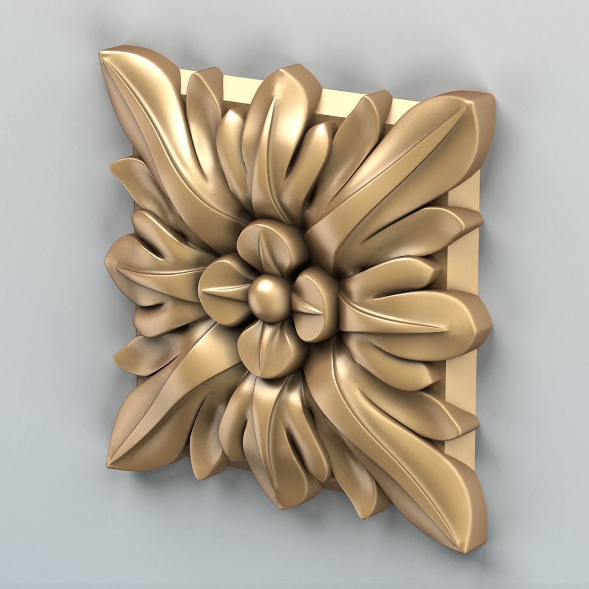 Square rosette 006 3D model | CGTrader