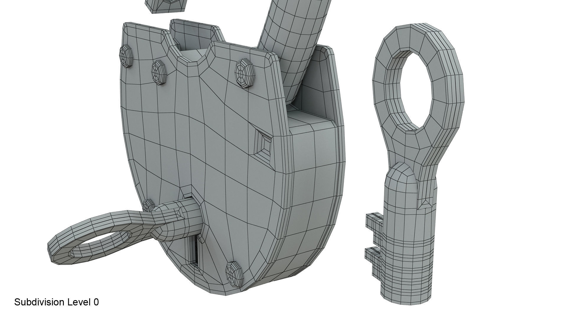 Padlock 3D model | CGTrader