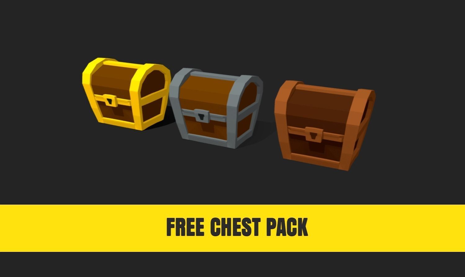 Animated Cartoon Chest Kit free 3D model | CGTrader